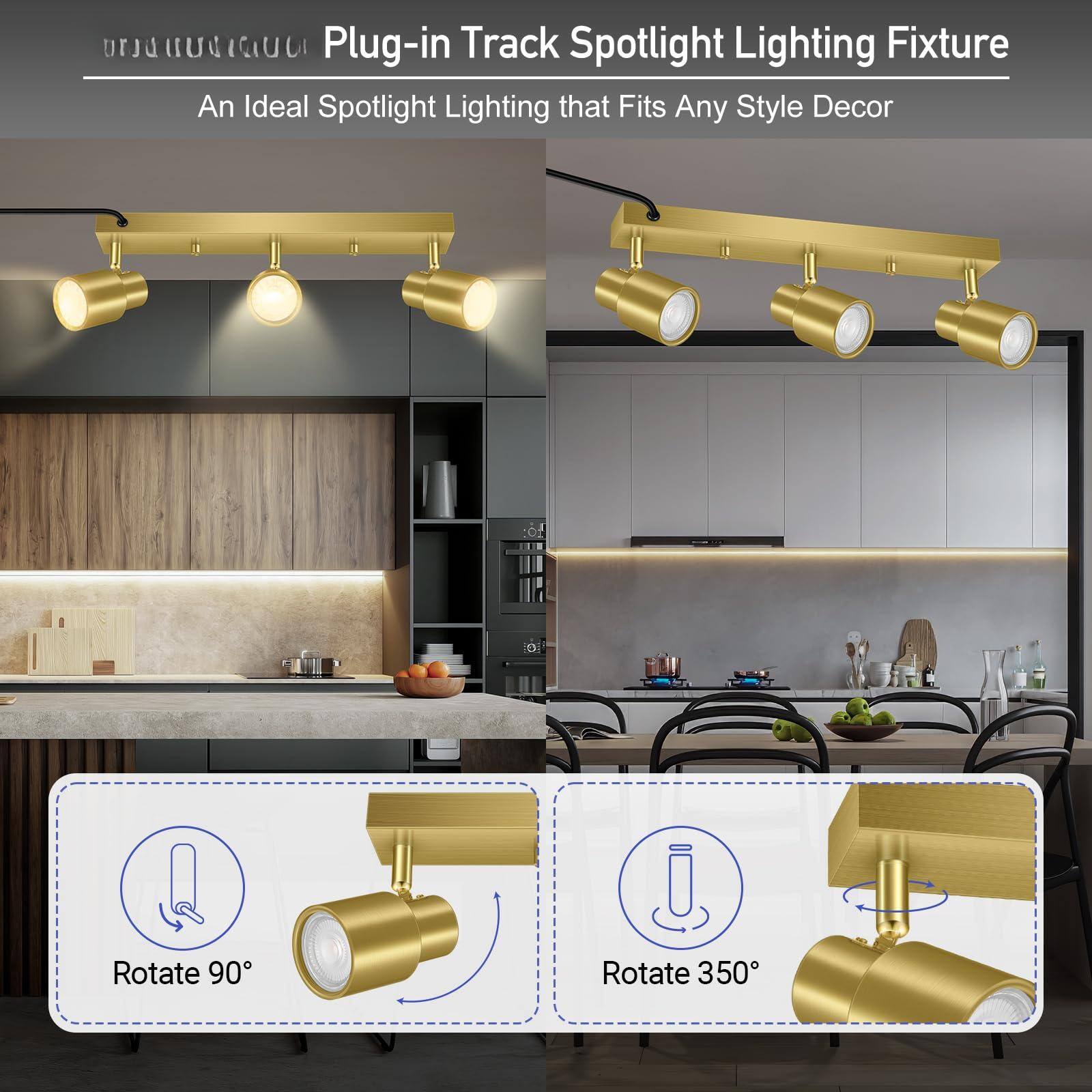 VEGA AUTOMOTIVE Track Lighting Light Fixtures Ceiling Kit 15 7 3 Way ...