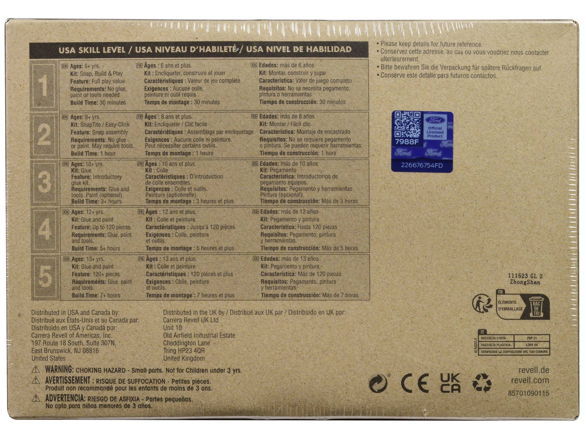 Level 5 Model Kit Ford Bronco Half Cab 1/25 Scale Model by Revell Red ...