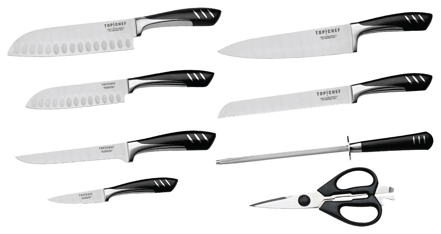 Best Buy: Top Chef 9-Piece Knife Set Steel 80-TC04