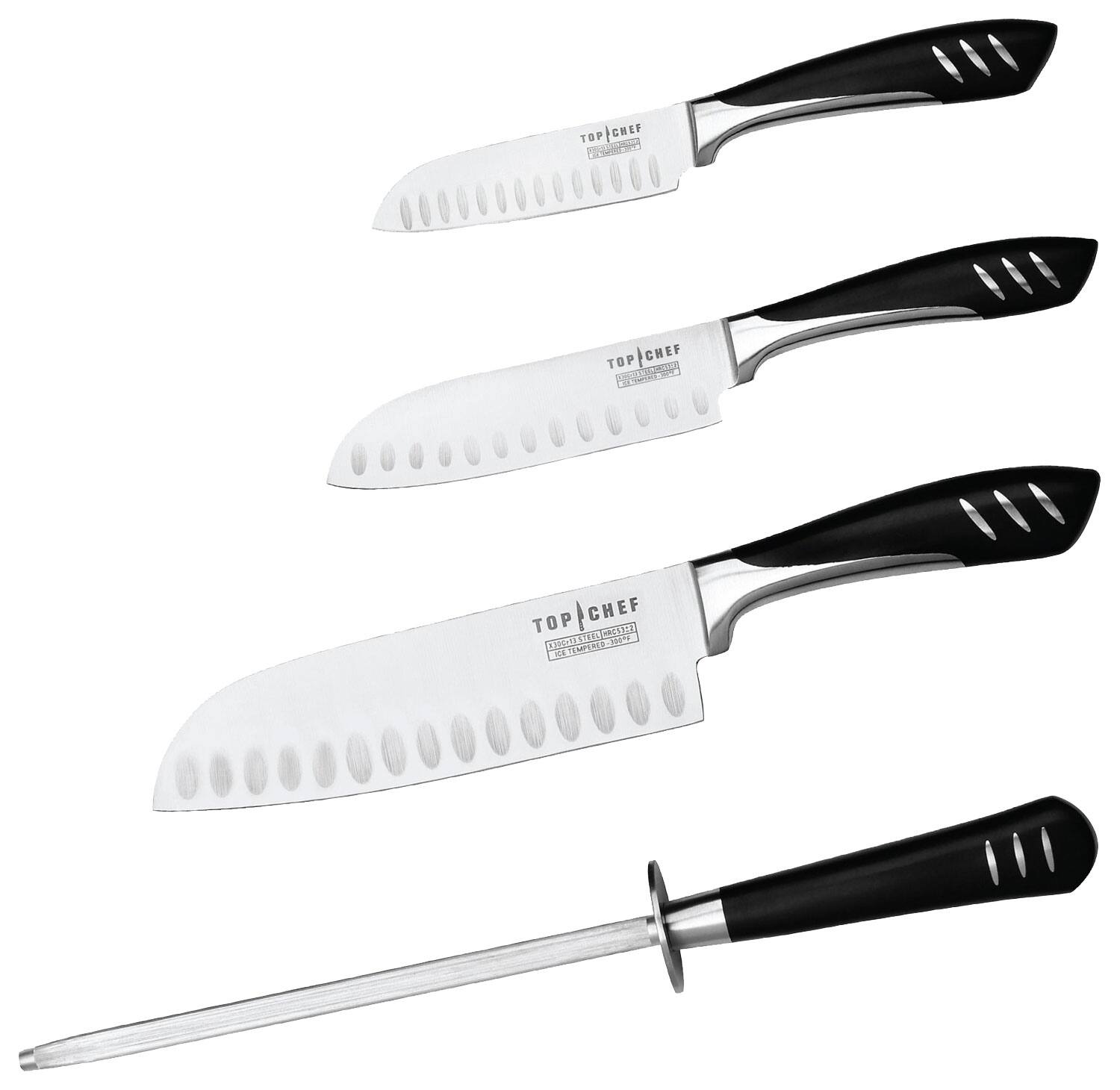 Best Buy: Top Chef Santoku 5-Piece Knife Set Steel 80-TC11