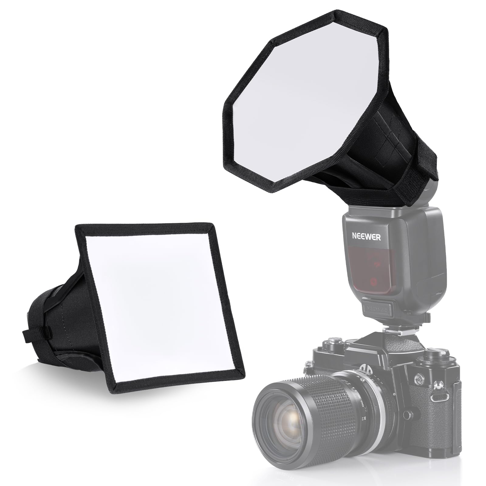 Neewer 2 Pack Flash Diffuser Softbox Set 5.9" Octagon & 6x5 ...