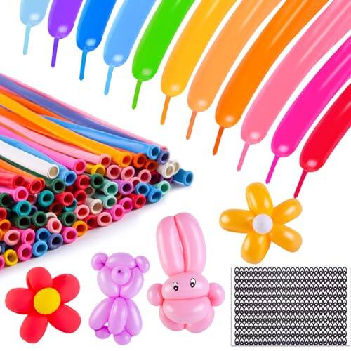ESBANY 100PCS 260 Long Balloons, Twisting Animal Balloons Assorted ...