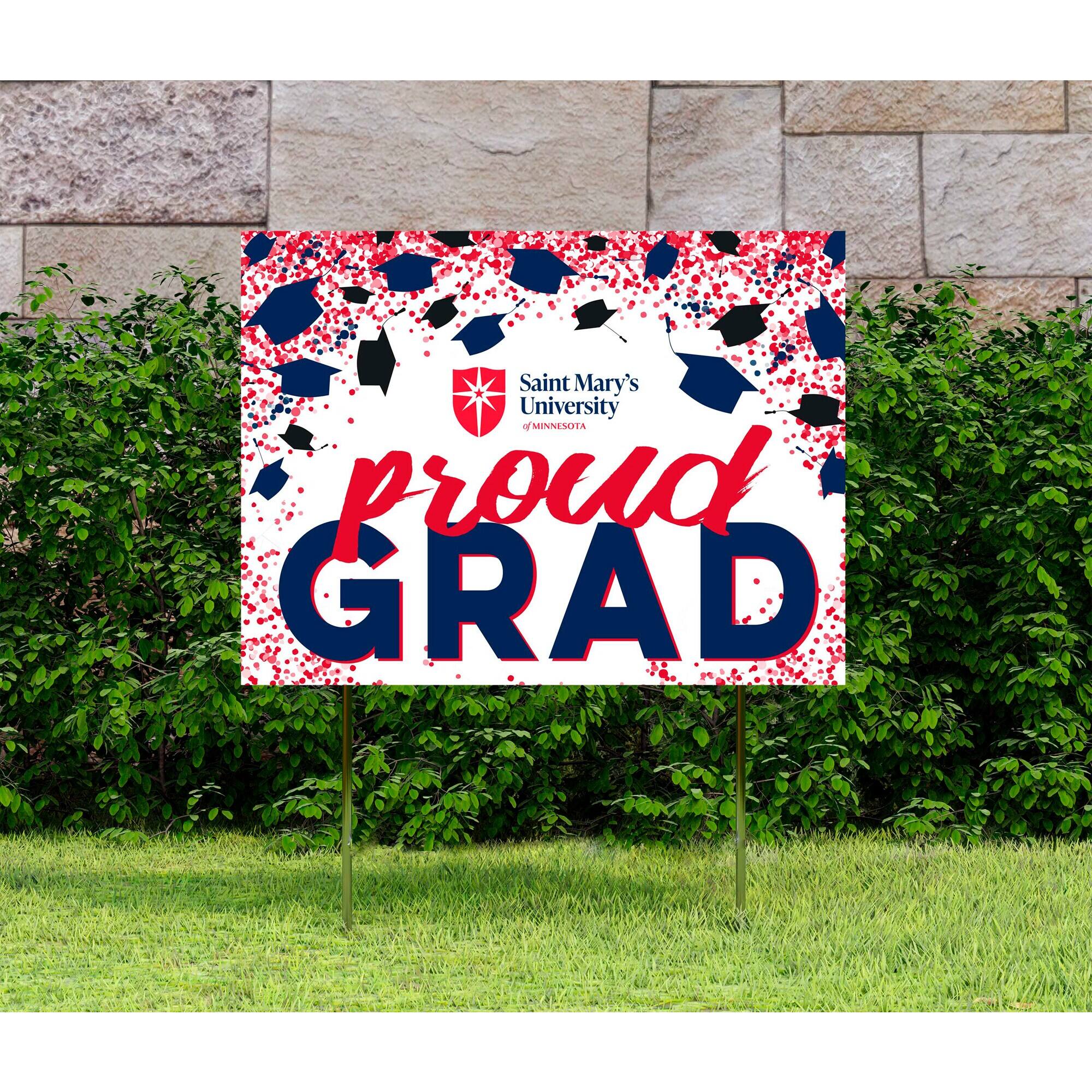 Jardine St. Mary's Cardinals 18" x 24" Proud Grad Yard Sign White ...