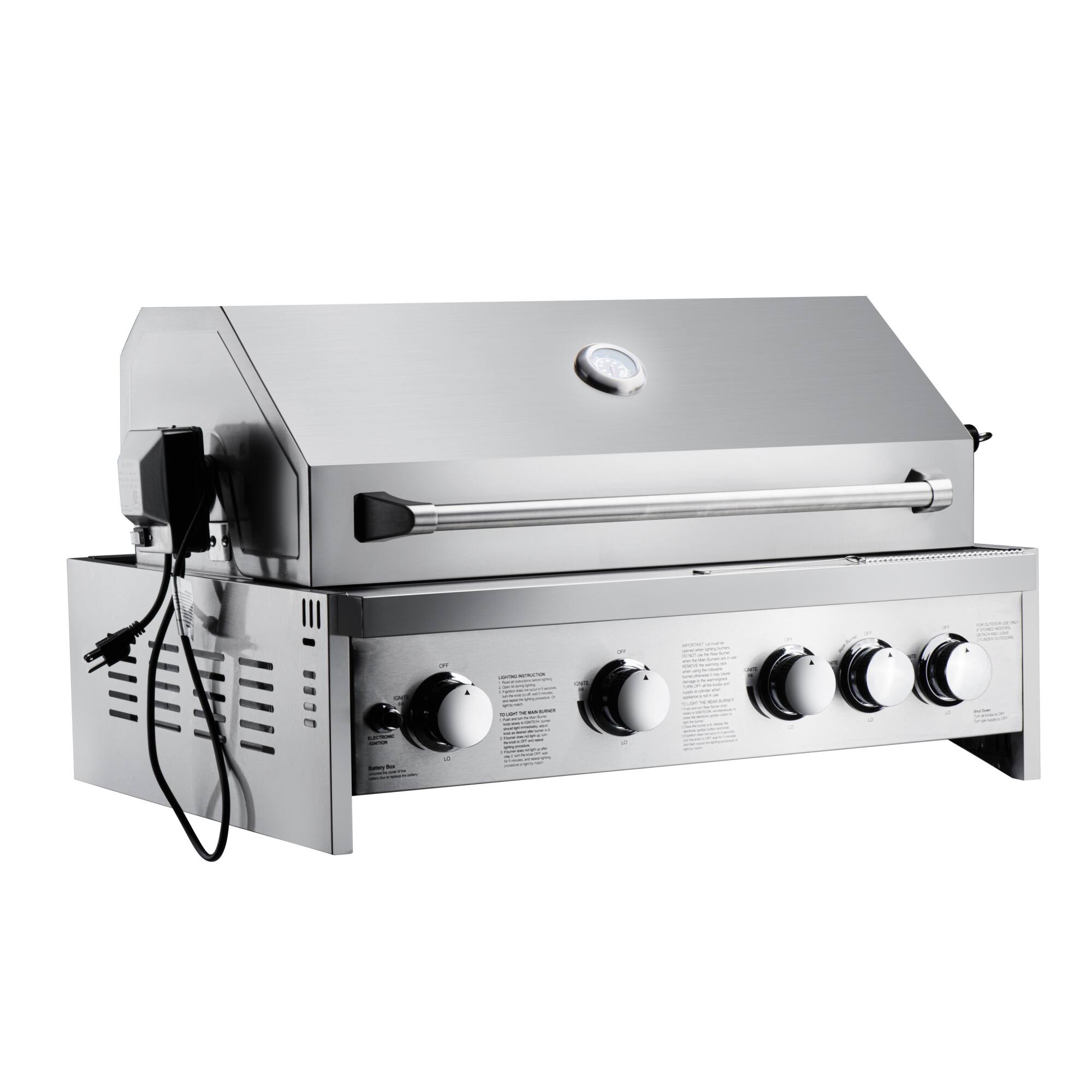 Koolmore 30 in. Built in Liquid Propane BBQ Grill for Outdoor Kitchen in Stainless Steel (KM OKS ...