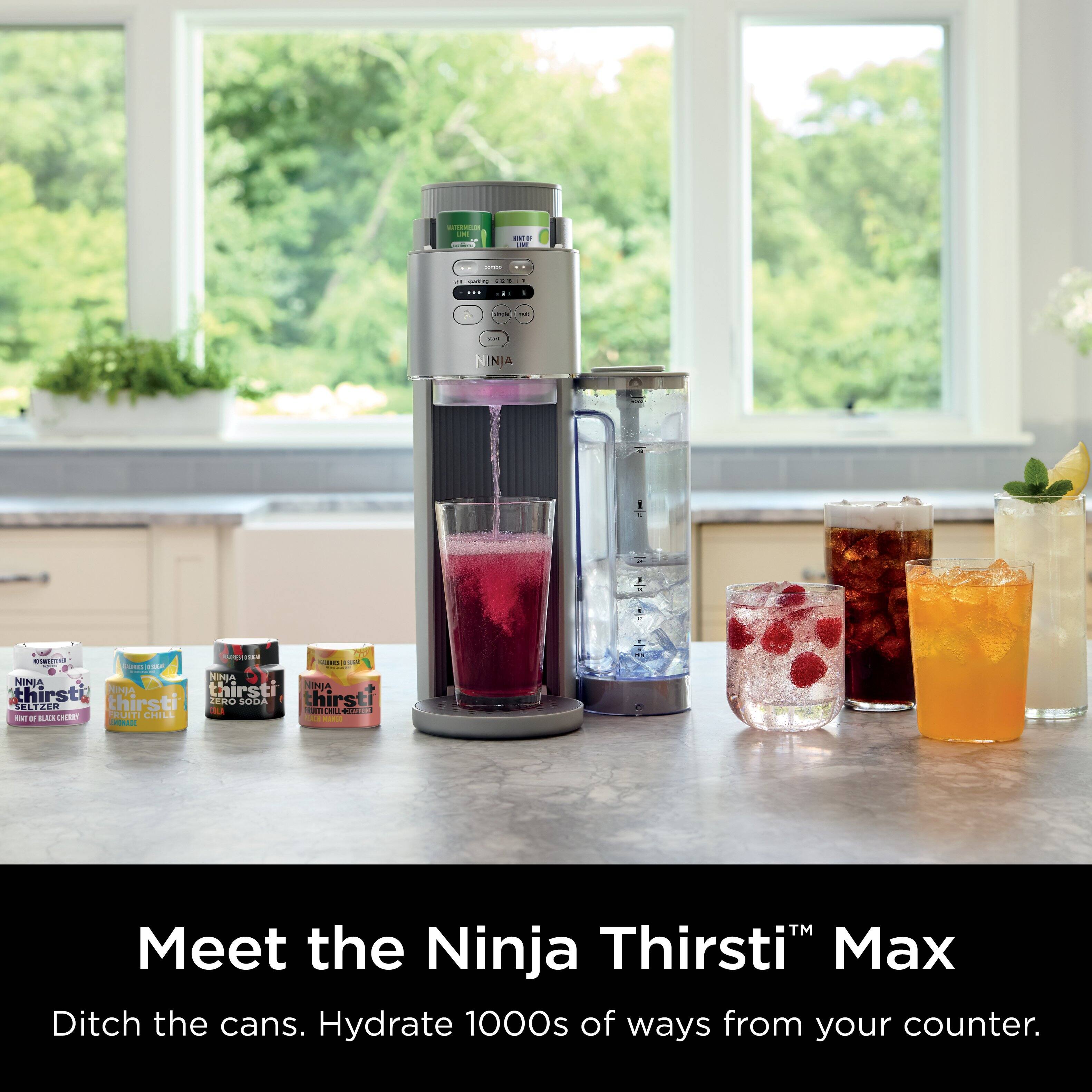 Ninja Thirsti Max Custom Sparkling & Still Hydration System Silver WC2002 - Best Buy