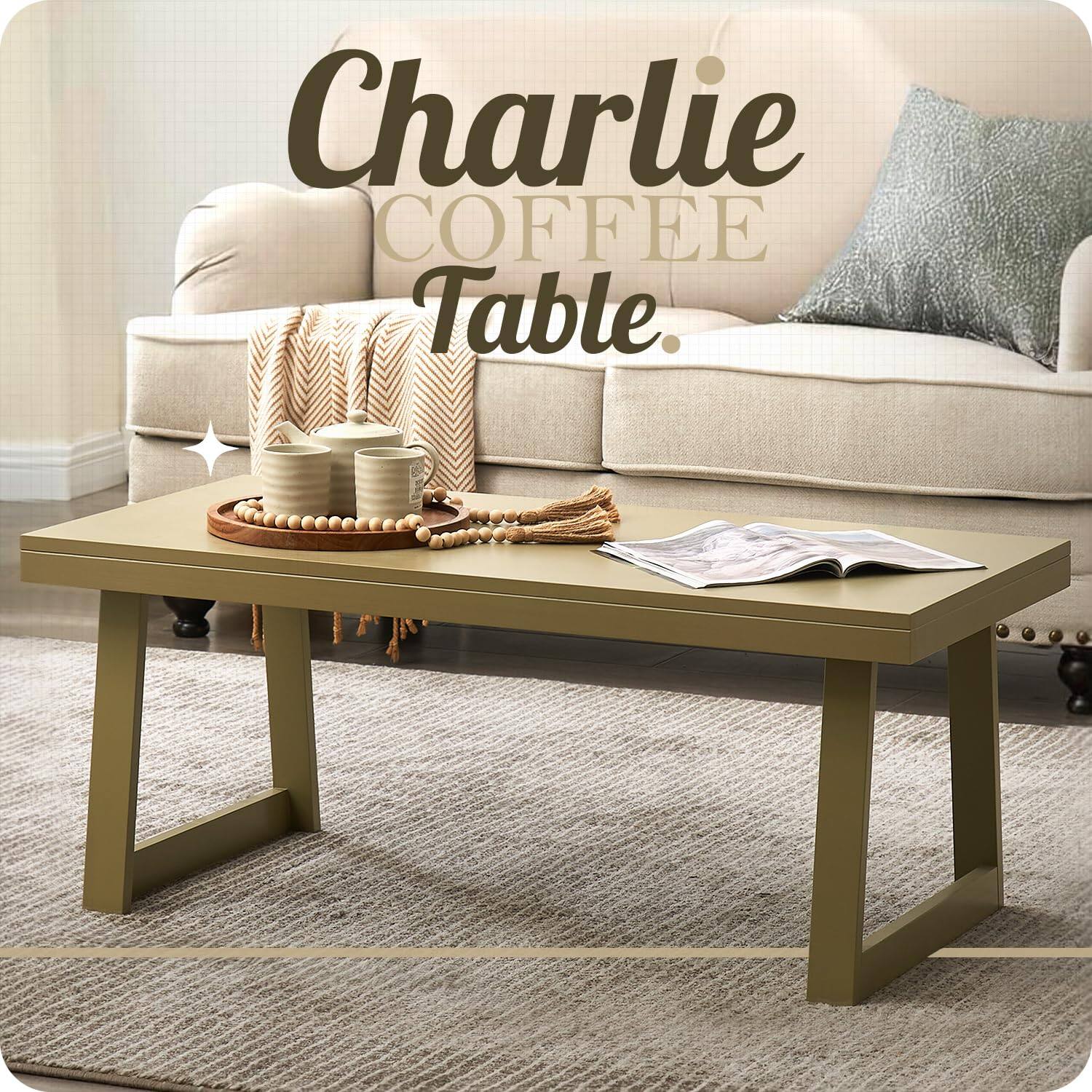 Kings Brand Furniture Charlie Rectangular Coffee Table, Center Table ...