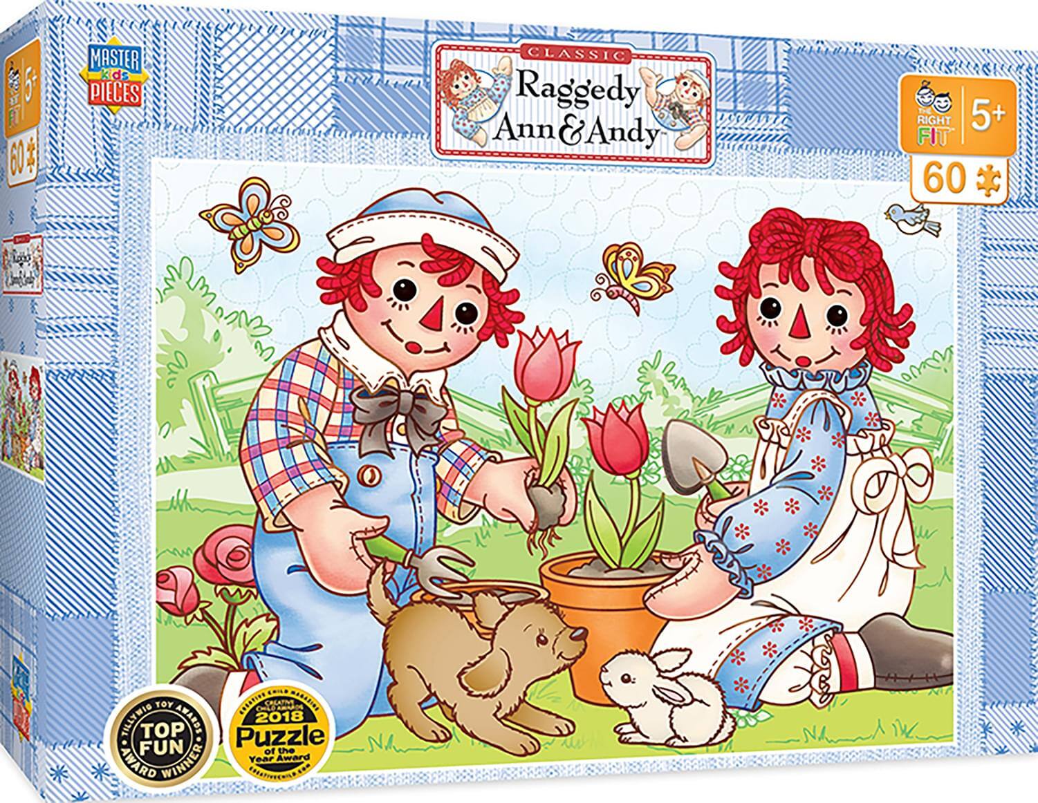 MasterPieces Raggedy Ann & Andy Picnic Friends 60 Piece Jigsaw Puzzle ...