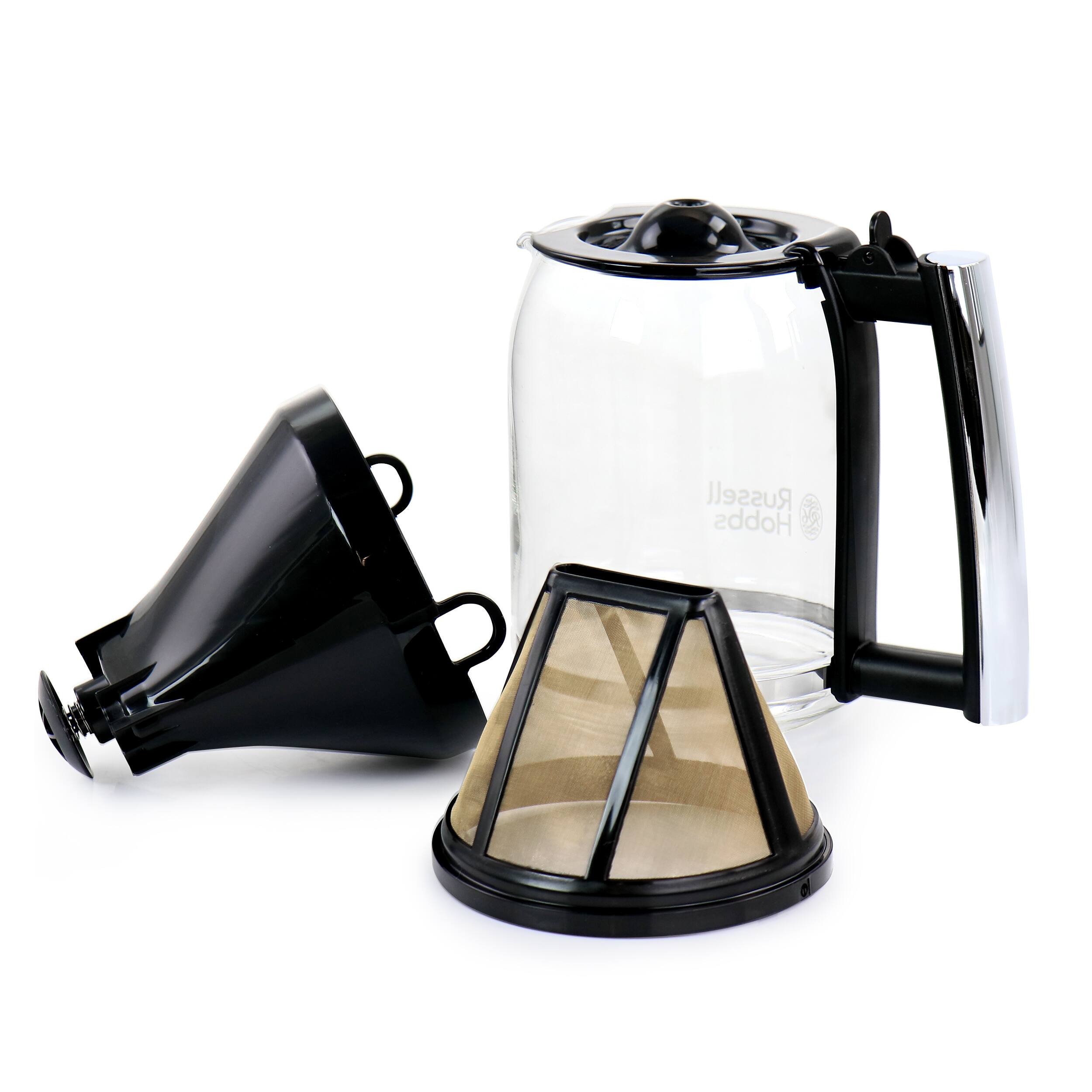Russell Hobbs Glass 8 Cup Coffeemaker and Stainless Steel Black ...