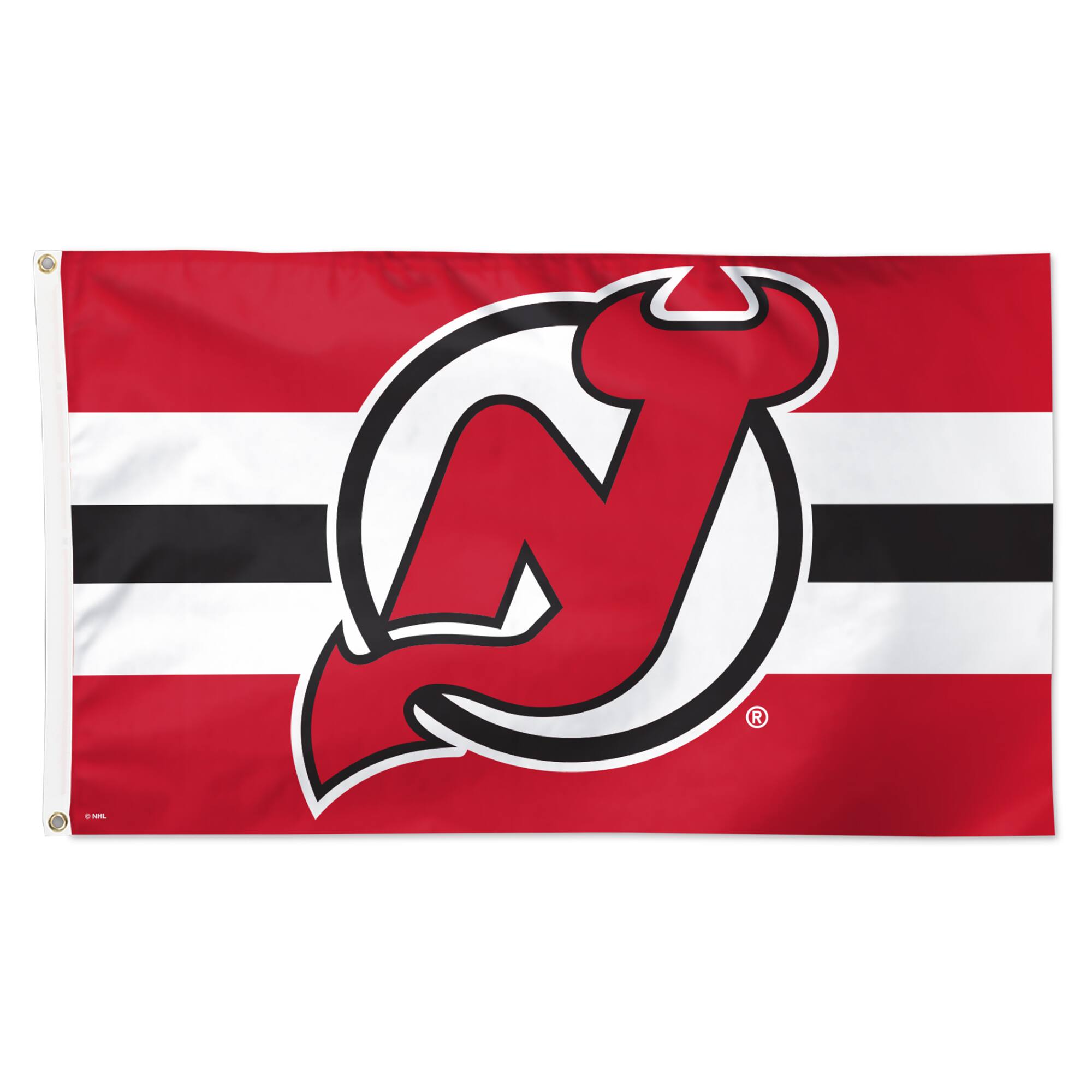 WinCraft New Jersey Devils 3' x 5' Team Stripe Deluxe Single Sided Flag ...