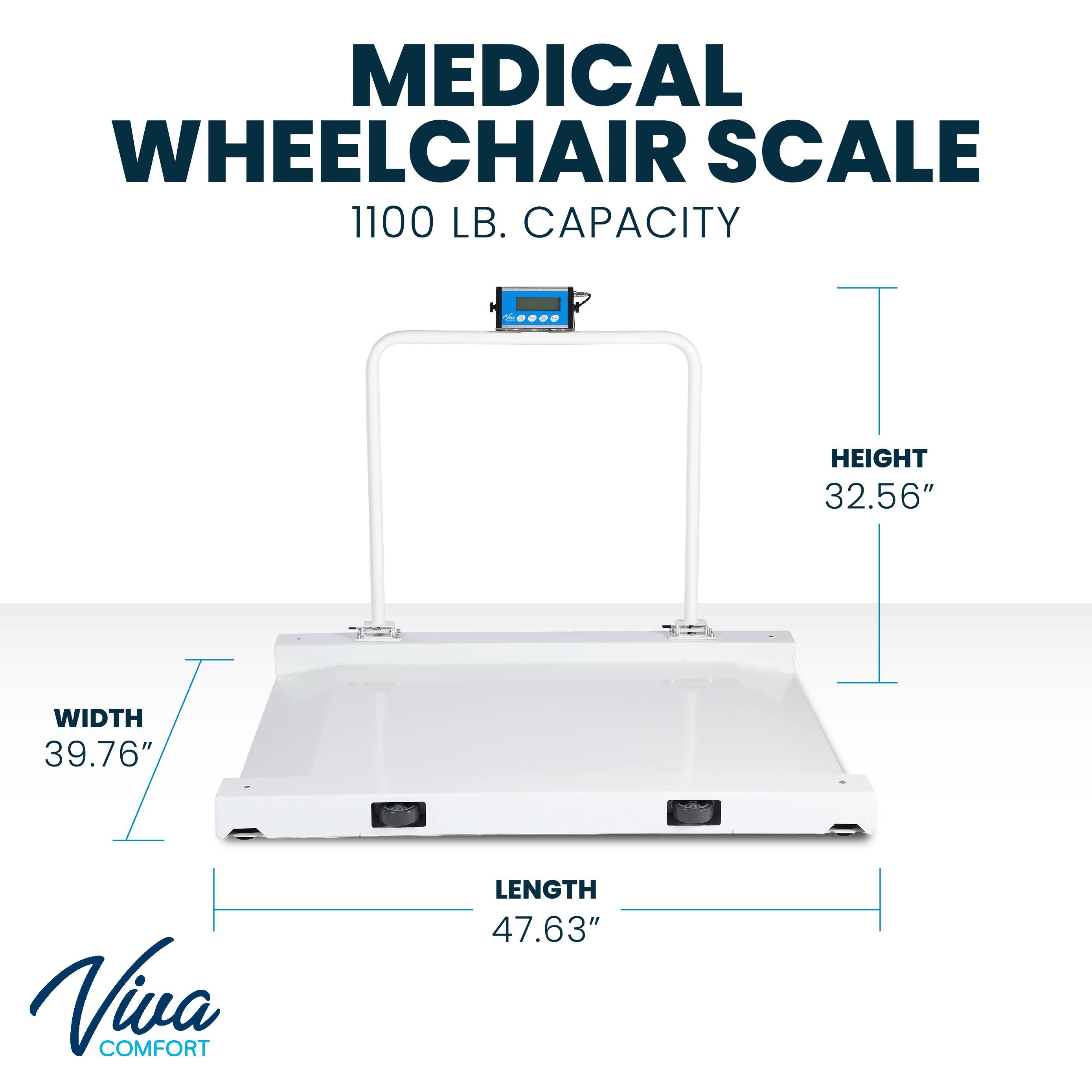 Viva Comfort ME904 Series Stainless Steel Wheelchair Scale with LCD ...