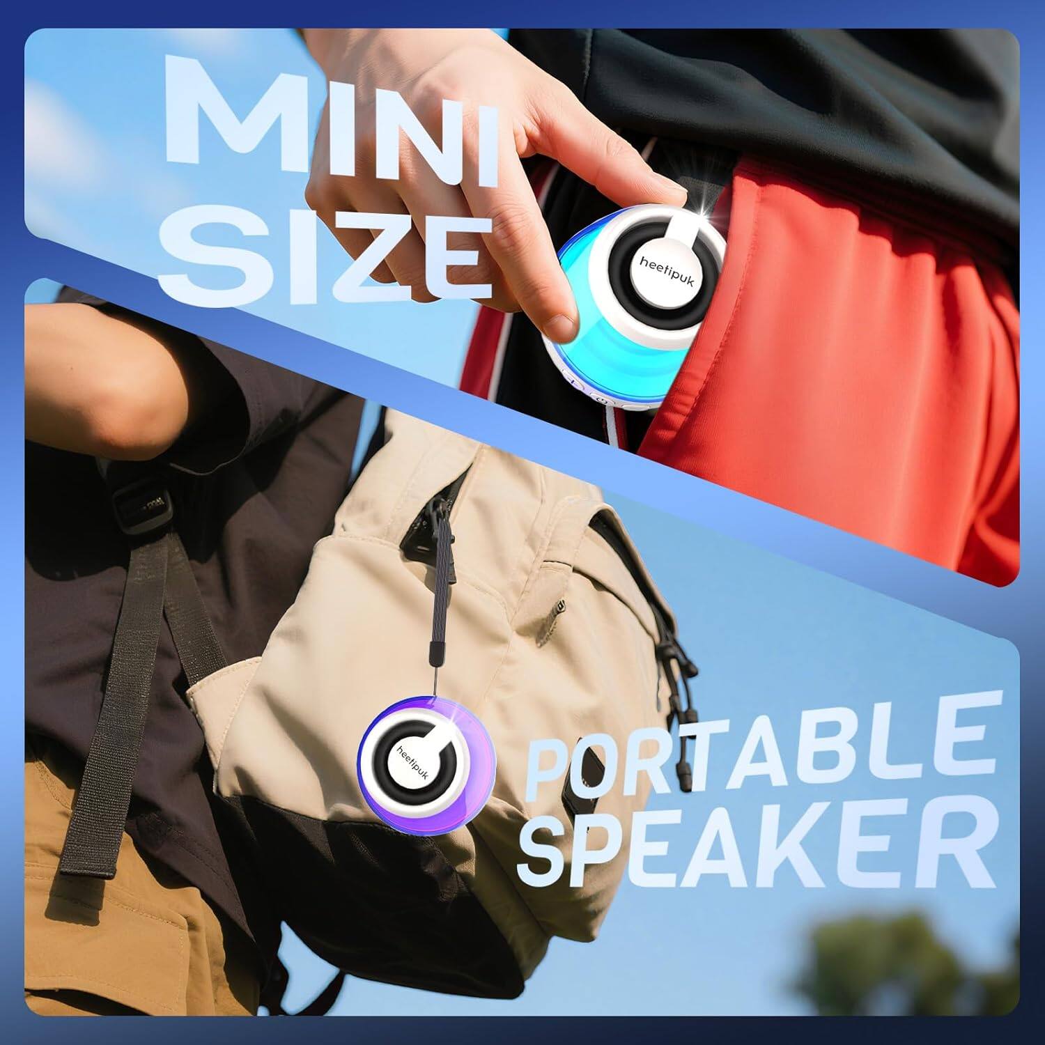 Stamp n Camp Magnetic Bluetooth Speaker Loudspeaker with Bass Diaphragm ...