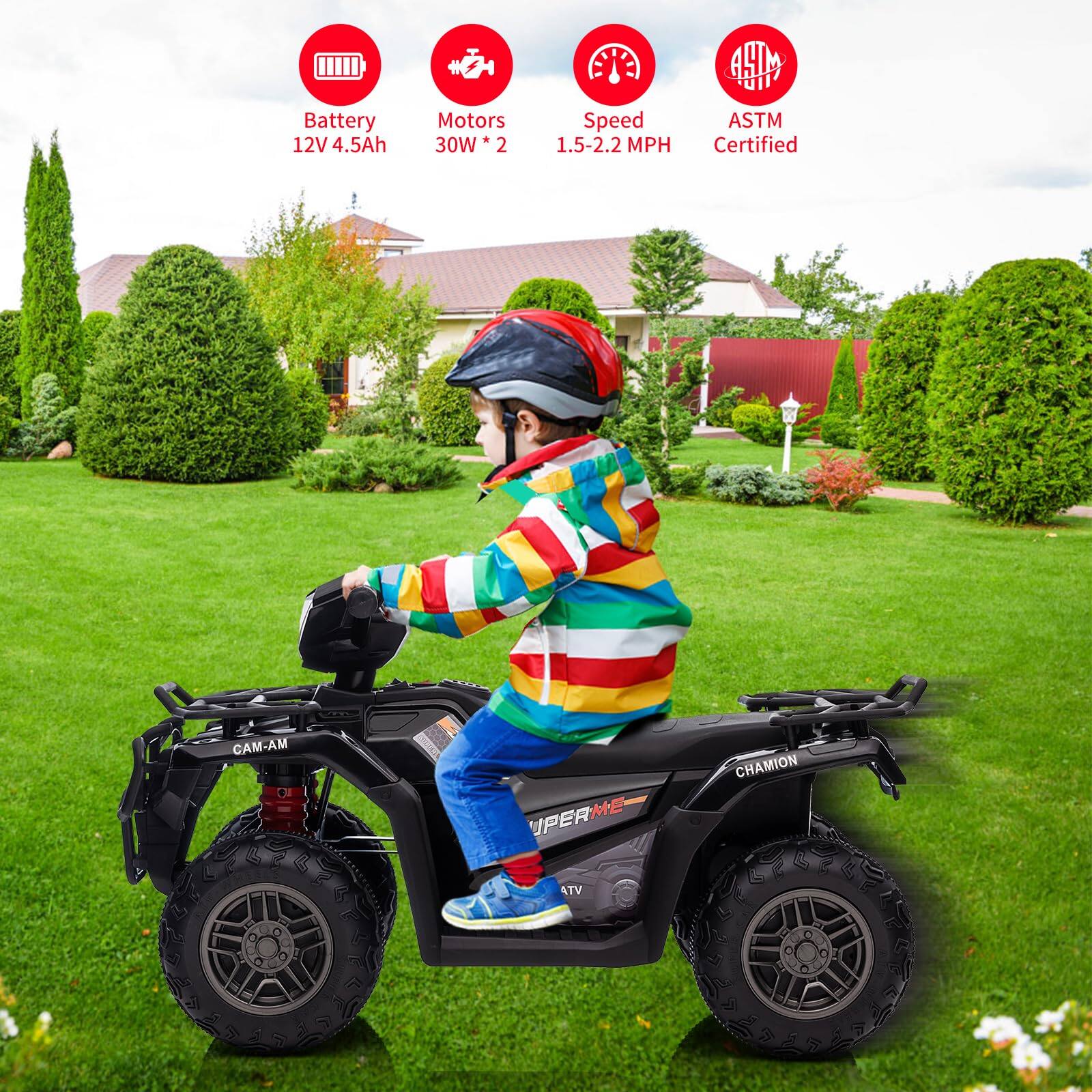 GARVEE 12V Kids Electric ATV for Toddlers | High/Low Speed, Forward ...