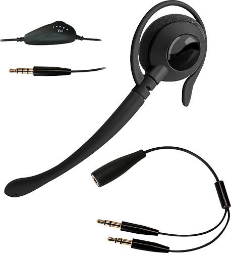 Best Buy: Dynex™ Earclip Headset with Noise-Canceling Microphone Multi ...