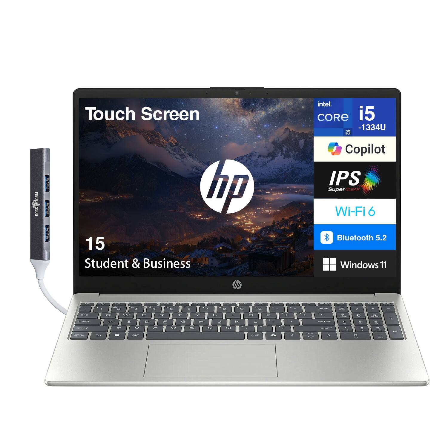 HP Upgraded 15 Laptop 15.6 FHD (Intel i5 1334U, 16GB DDR4, 1TB PCIe SSD ...