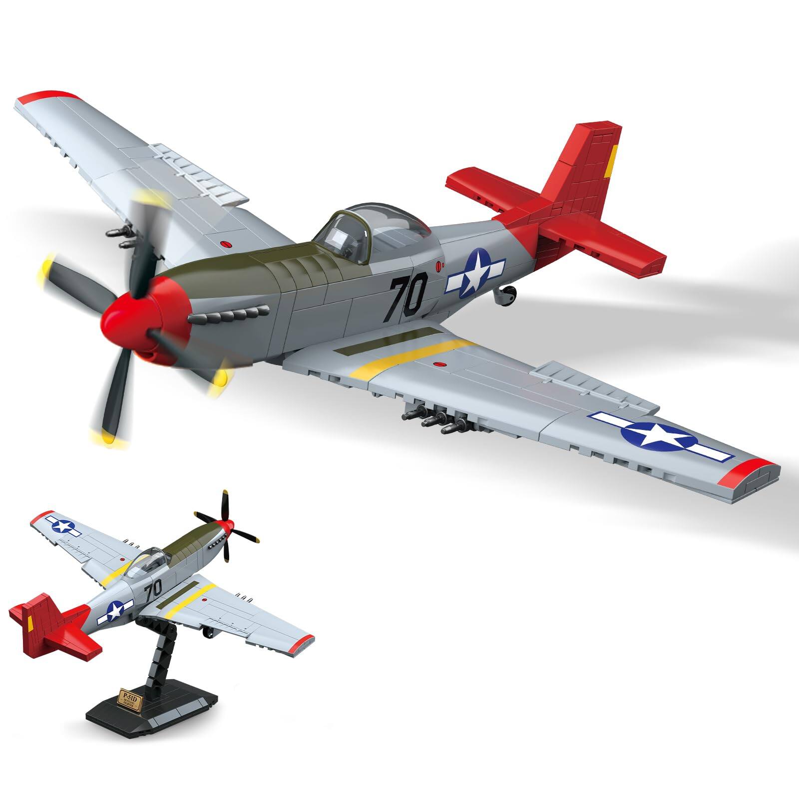 EZTW1 Ww2 Fighter Jet Uk Spitfire F.mk.la Plane Building Block Set 682pcs Army Airplane Kit ...