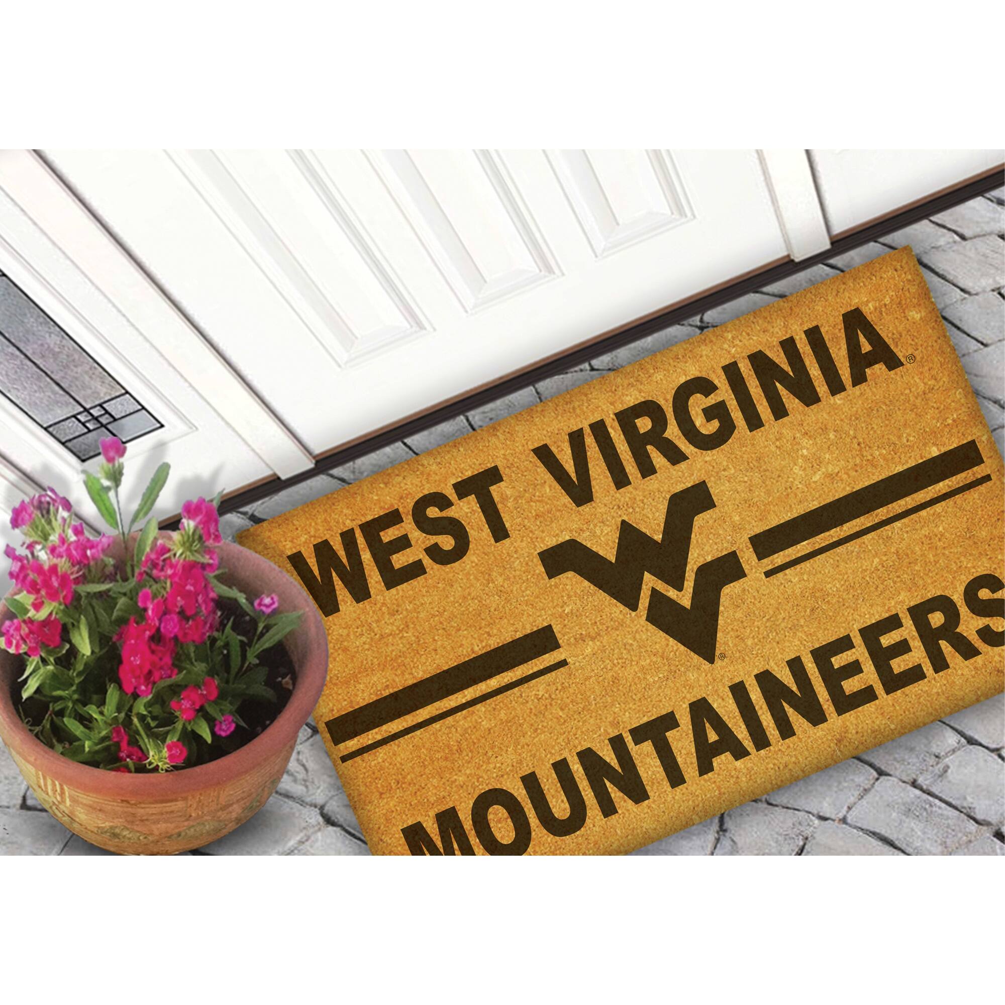 Jardine West Virginia Mountaineers 18" x 30" Team Logo Doormat Brown ...