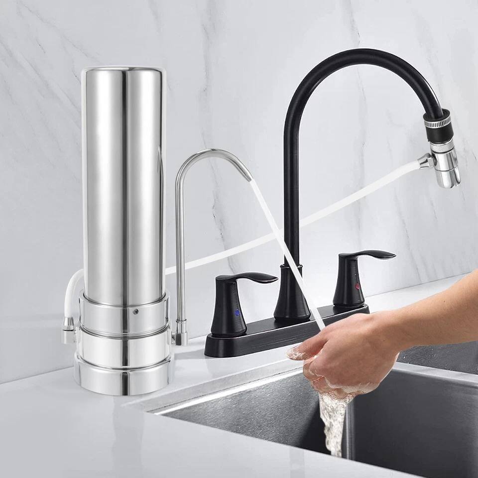 Home Collection Stainless Steel Countertop Water Filtration System with ...