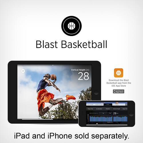 Best Buy: Blast Motion Blast Basketball Motion Sensor White/Black 900-00006