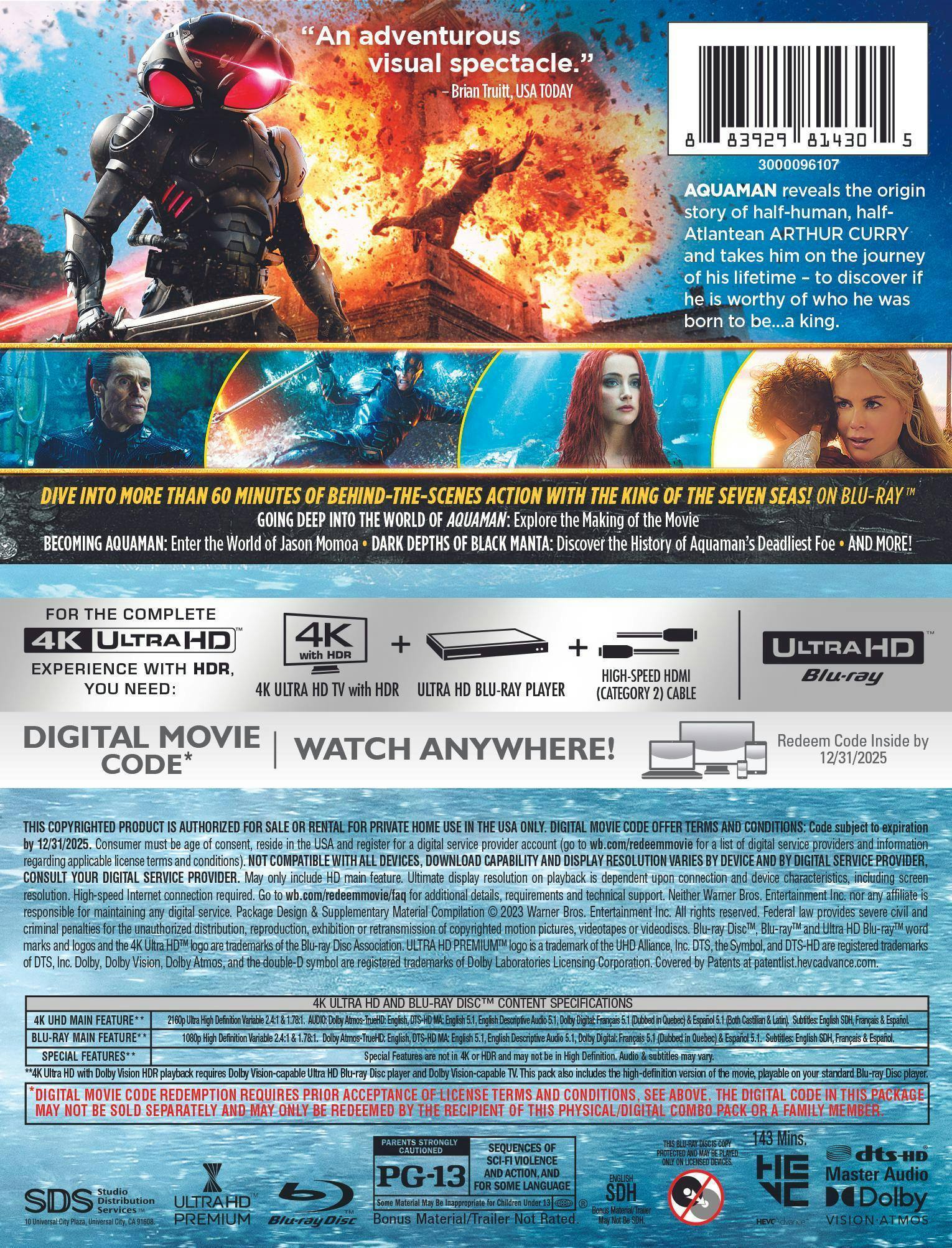 Aquaman Steelbook (4K Ultra HD + Blu ray) [UHD] [Standard] - Best Buy