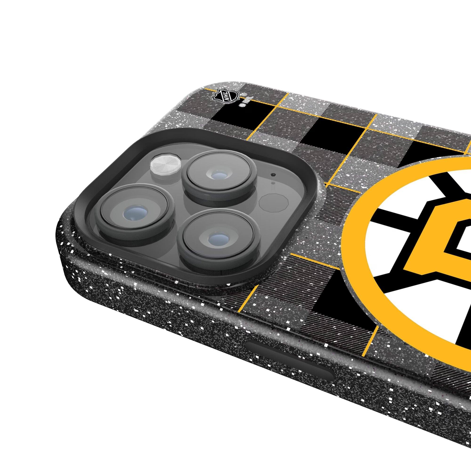 Keyscaper NHL Boston Bruins Plaid Bling iPhone Case 16 Pro Max ...
