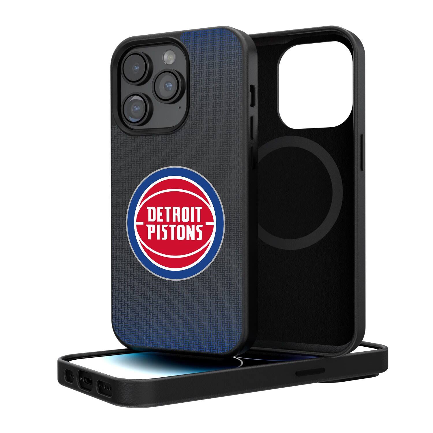 Keyscaper NBA Detroit Pistons Linen Logo iPhone Magnetic Bump Case 14 ...