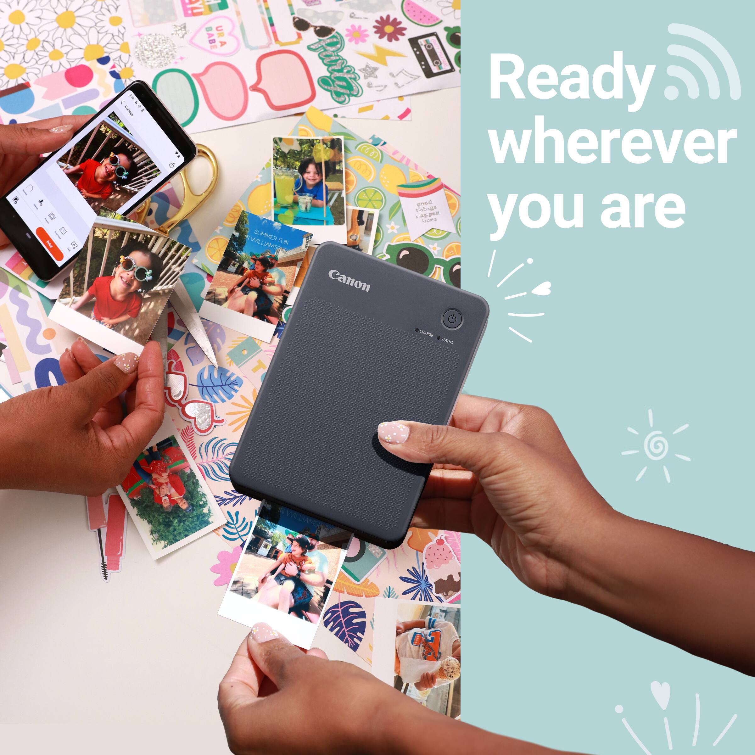 Canon SELPHY QX20 Wireless Compact Photo Printer Dark Gray 6752C001 ...