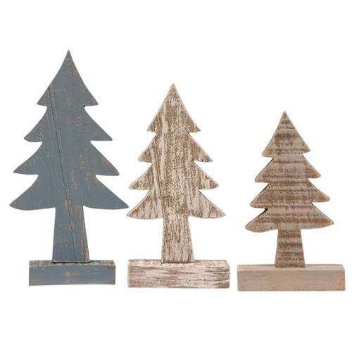 BreeBe 3/Set Rustic Wood Country Trees Multi G35669 - Best Buy