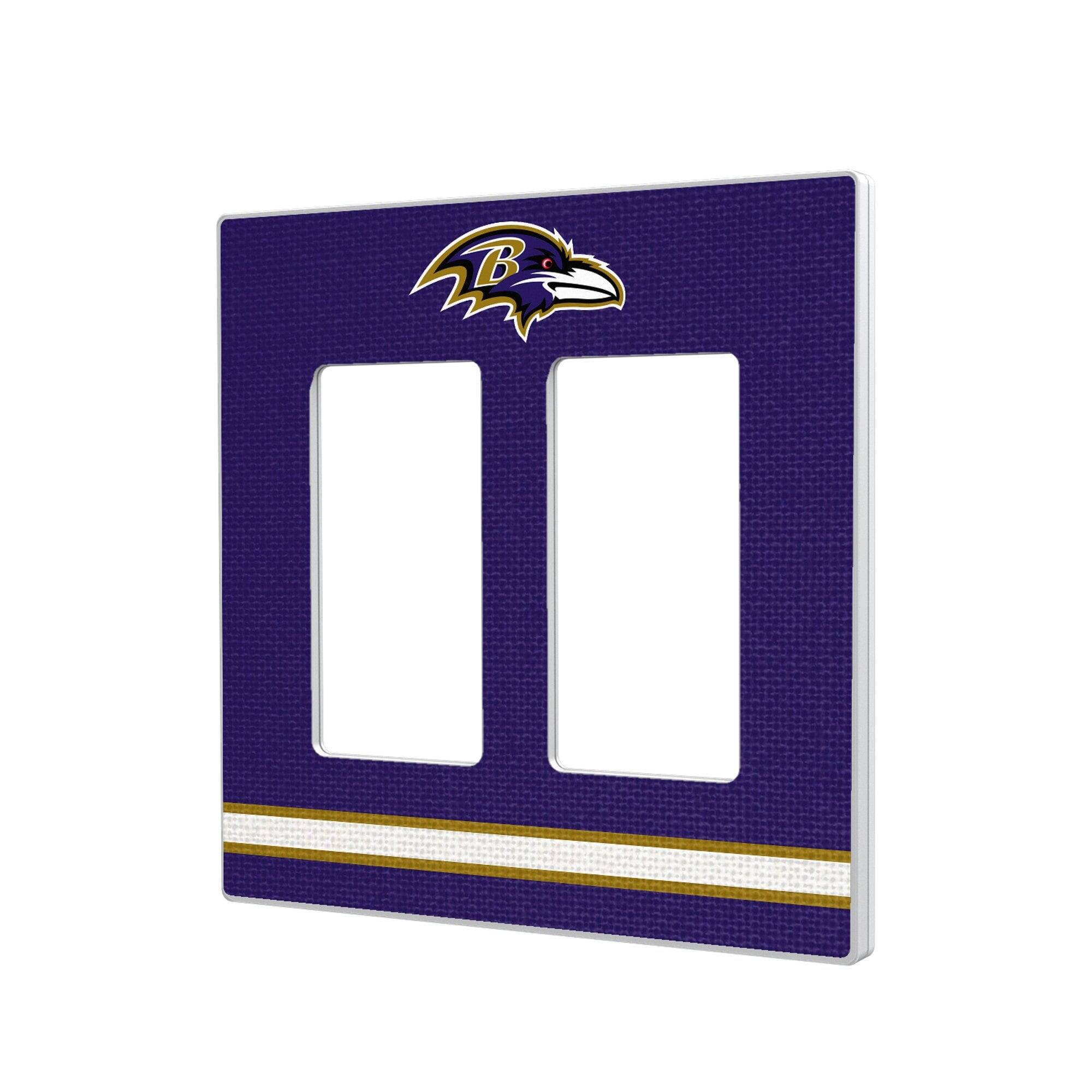 Keyscaper Baltimore Ravens Stripe Double Rocker Light Switch Plate ...