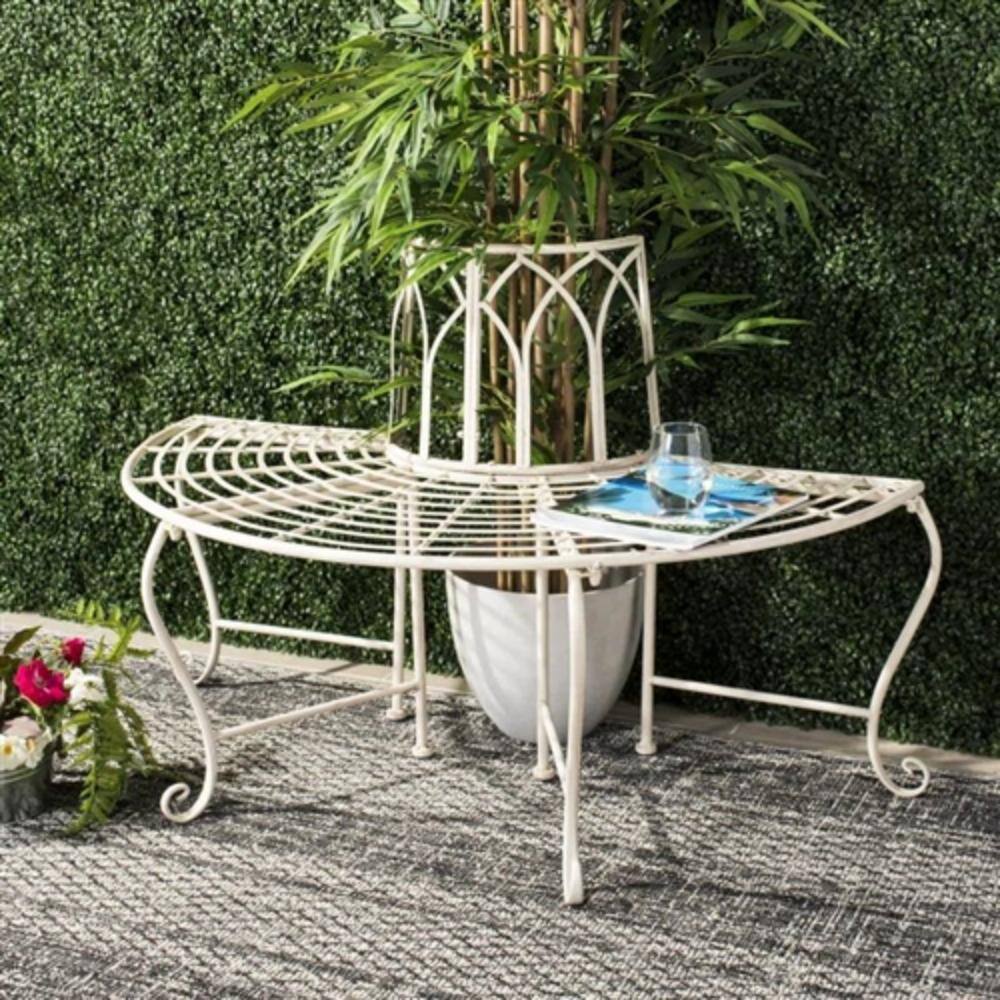 Hivvago Half Circle Outdoor Patio Garden Antique Wrought Iron Tree ...