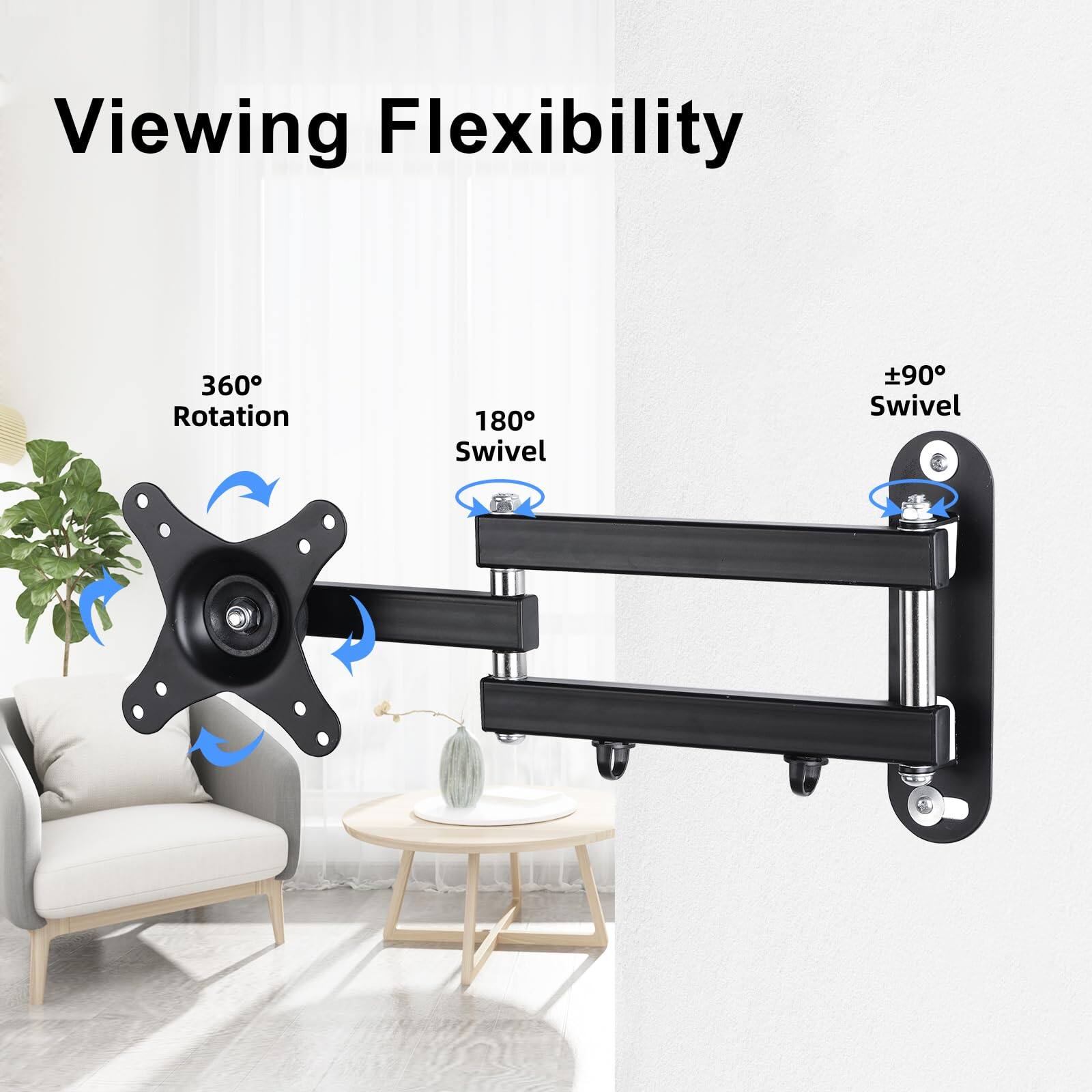 Cedar Assembly Tv Wall Mount Swivel Tilt Rotation Full Motion ...