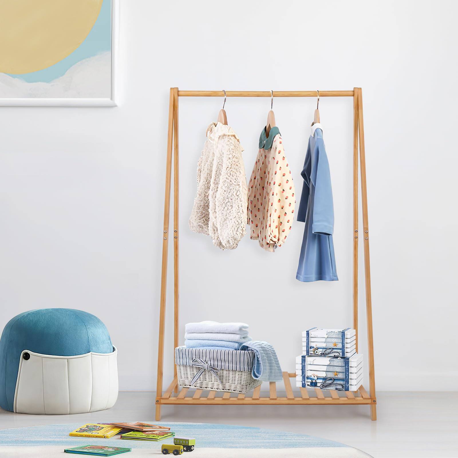 Refined Abode Design Small Clothes Rack Dress Up Storage For Playroom ...