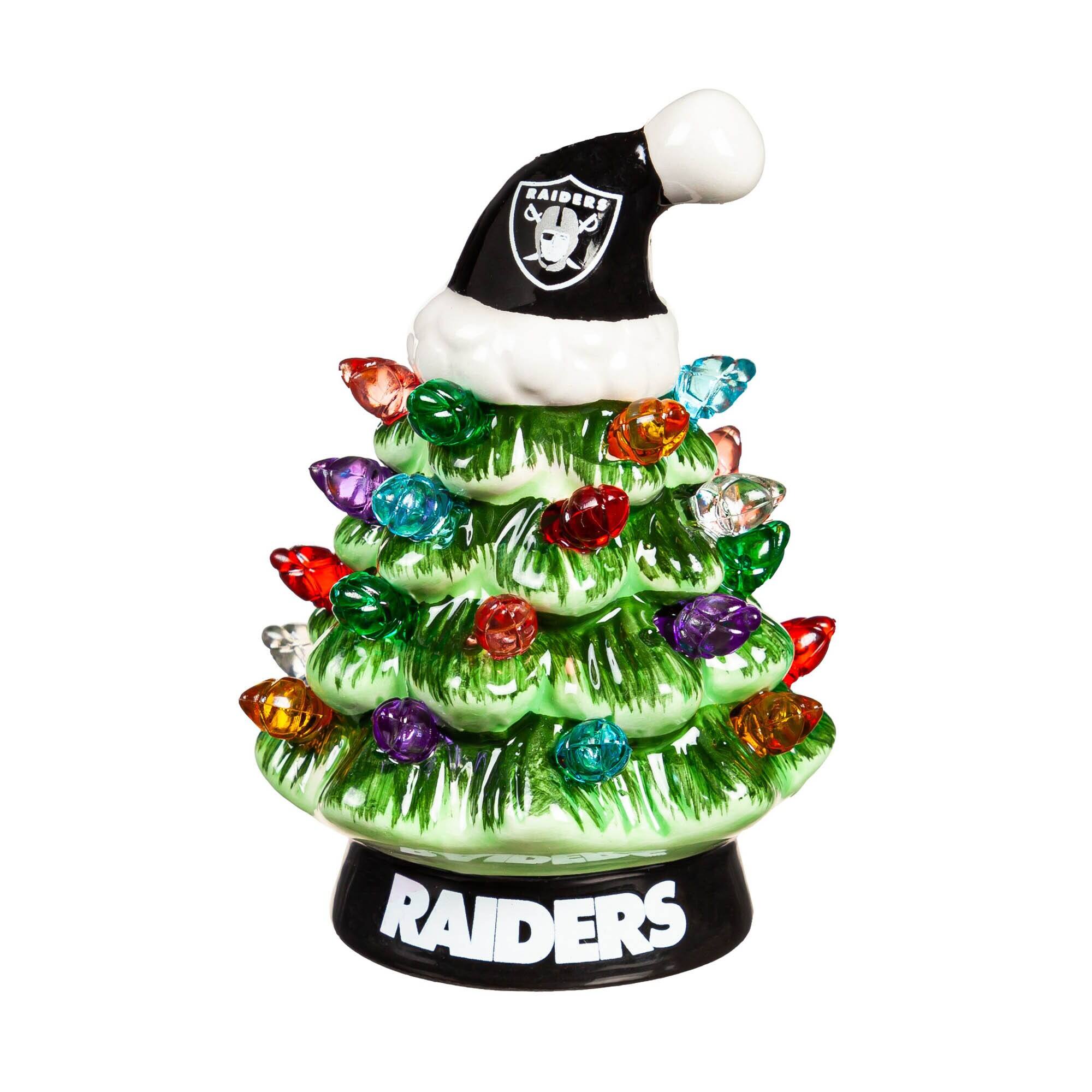 Evergreen Enterprises Las Vegas Raiders 2 Pack 4" Ceramic LED Christmas ...