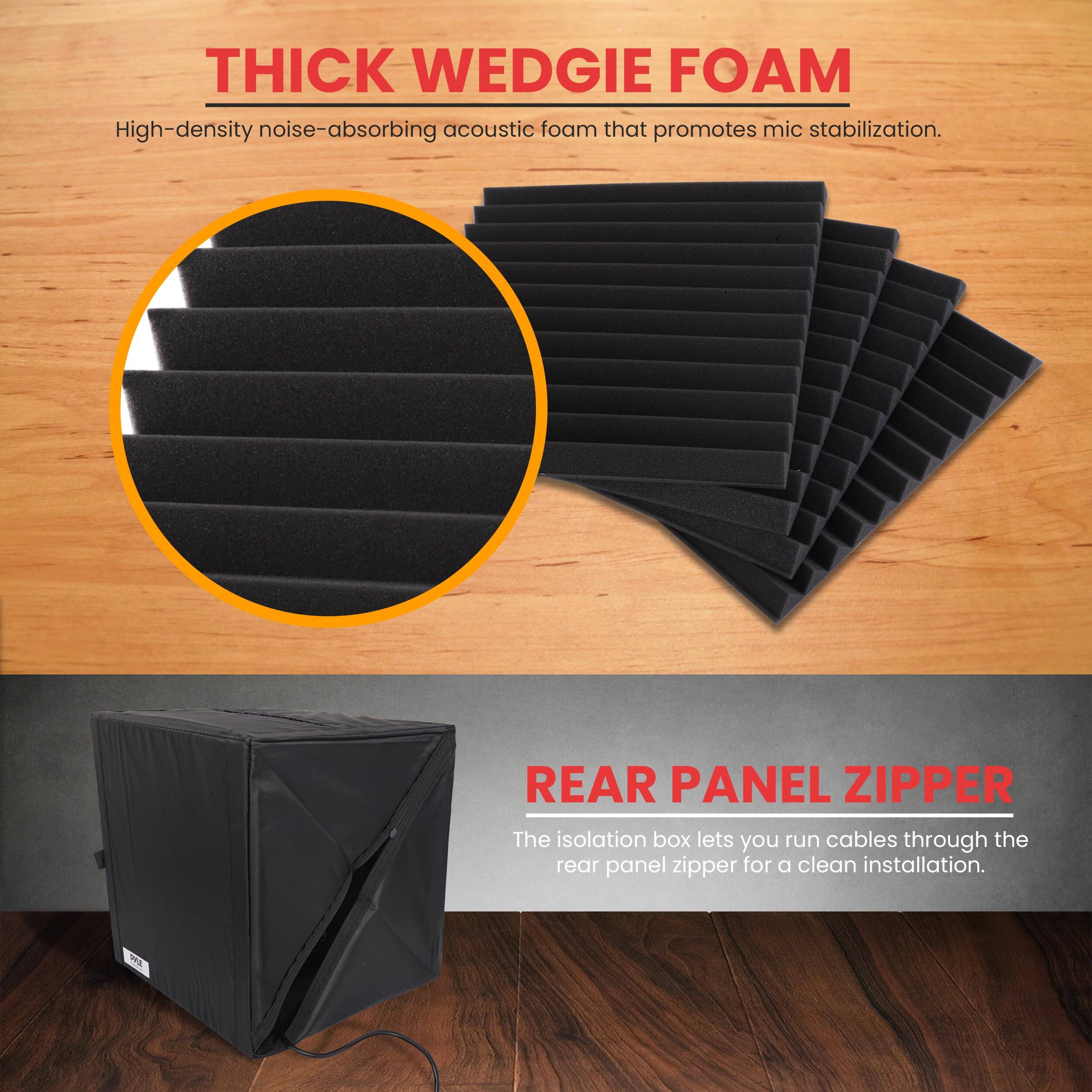 Reds Spade Sound isolation recording shield box microphone foam booth ...