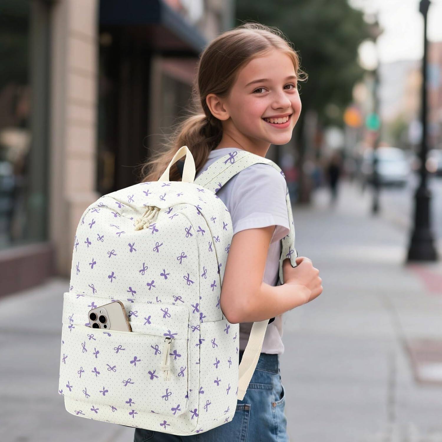 Live At Space LEDAOU Backpack Girls School Kids Bookbag Daypack Lunch ...