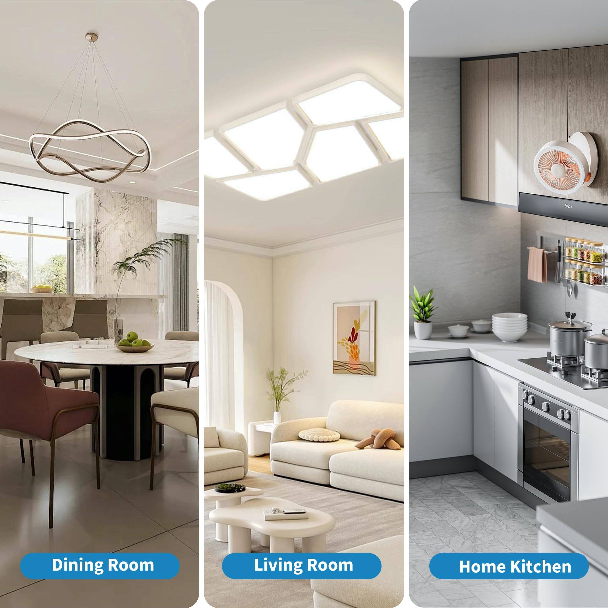 Jojoka 59" Round Dining Table for 4–6, Circle Kitchen Dining Table with ...