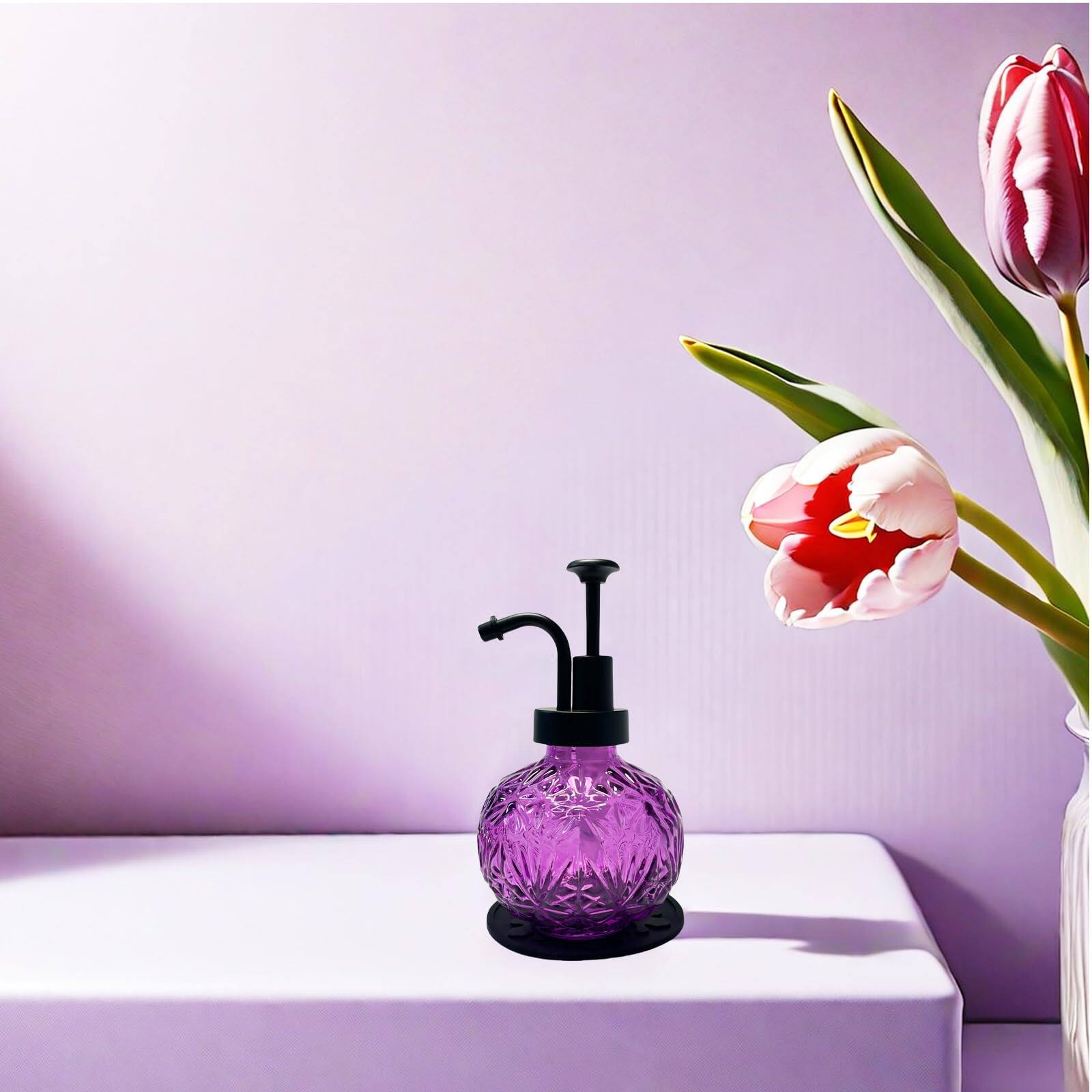 Dapper Styles Vintage Soap Dispenser For Bathroom Glass Kitchen With ...