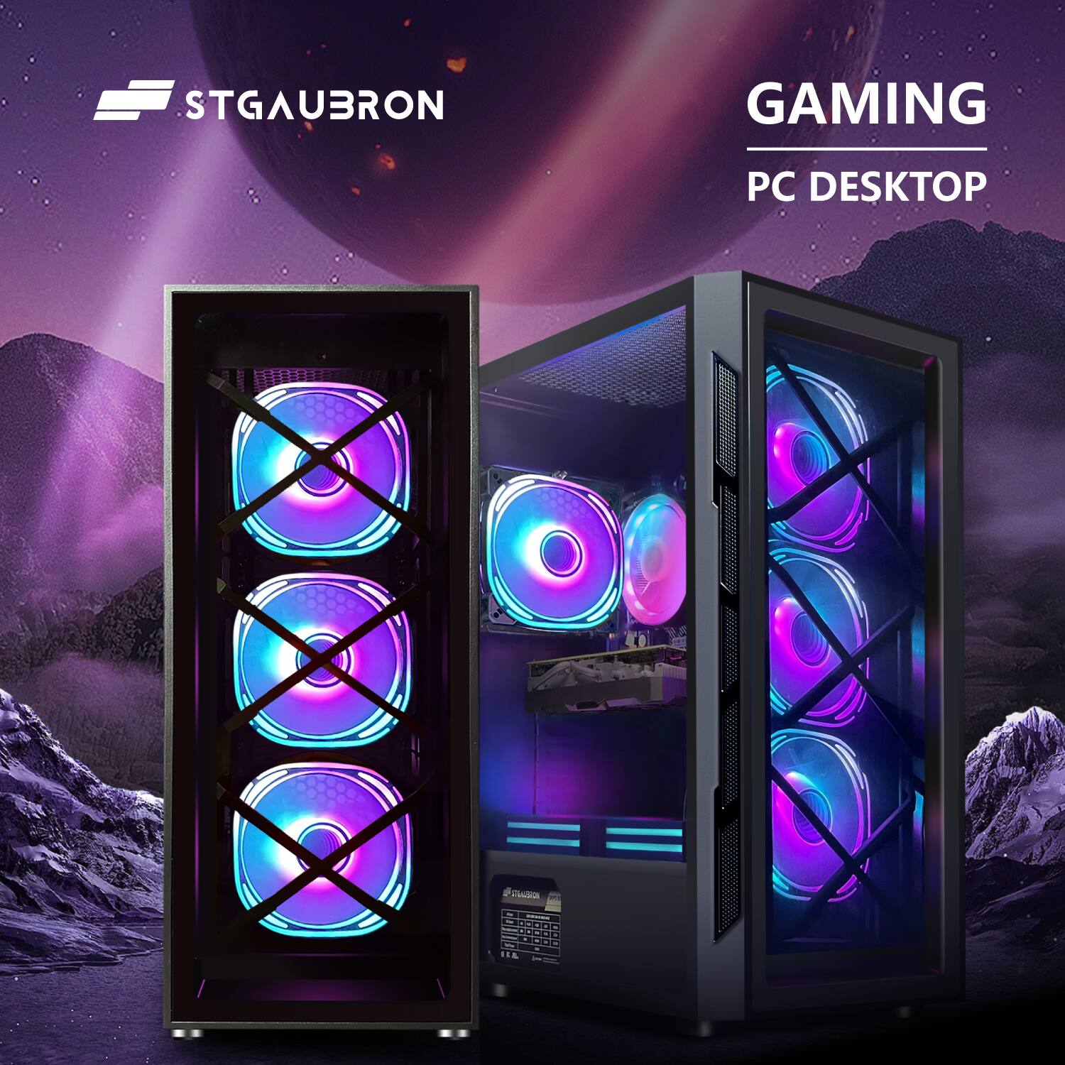 STGAubron Gaming PC Computer Desktop, Intel Core i7 8th Gen up to 4 ...