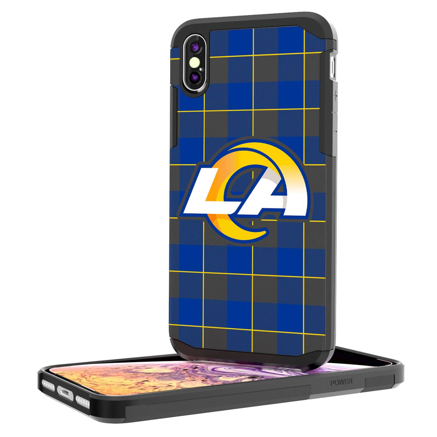 Keyscaper NFL Los Angeles Rams iPhone Rugged Plaid Design Case 12 Pro ...