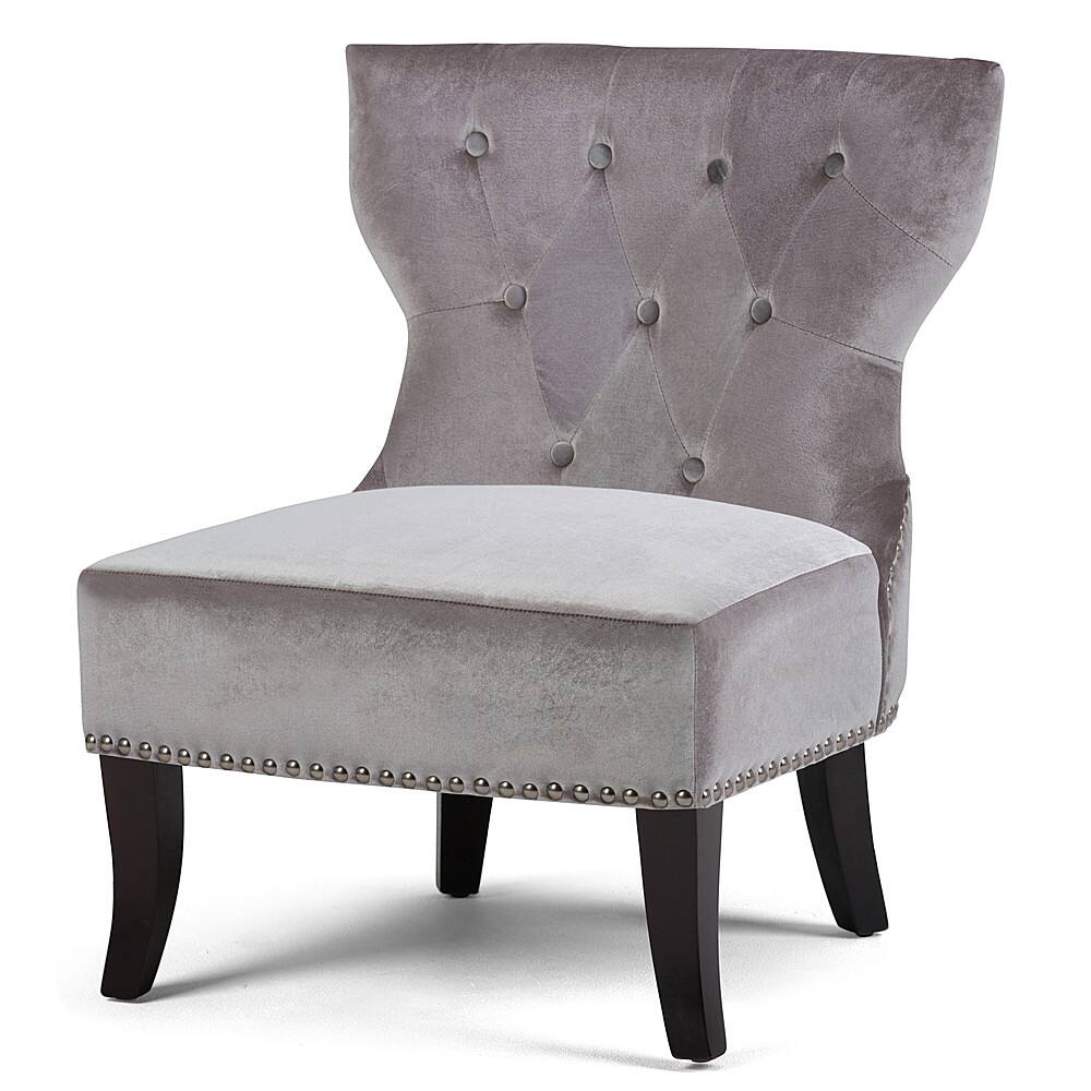 Customer Reviews: Simpli Home Kitchener Traditional Slipper Chair Gray ...