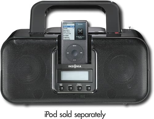 Best Buy: Insignia™ Boombox with Apple® iPod® Dock Black NS-B3112