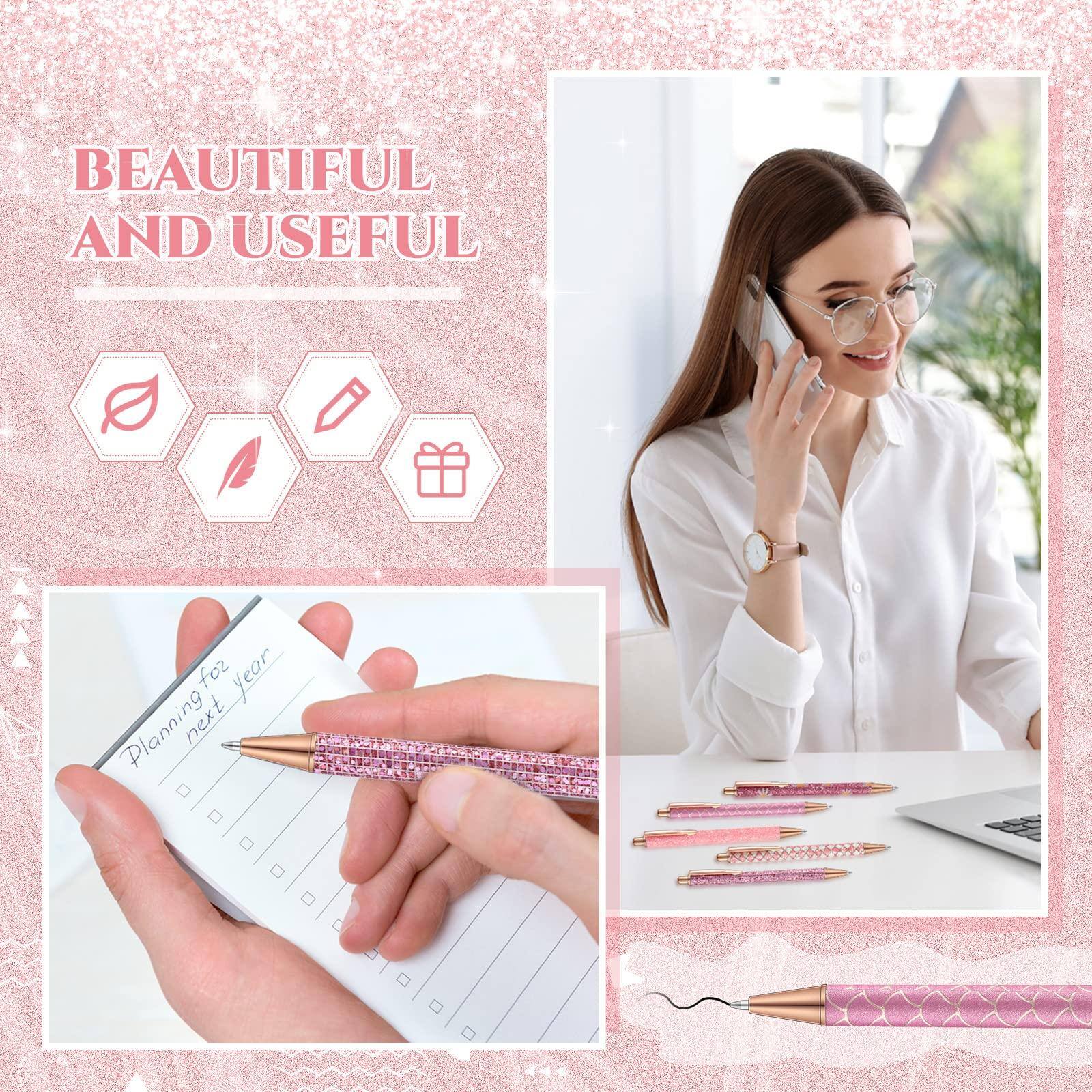 Paradigms Interiors 7 Fancy Pens For Women Cute Sparkly Glitter With 10 ...