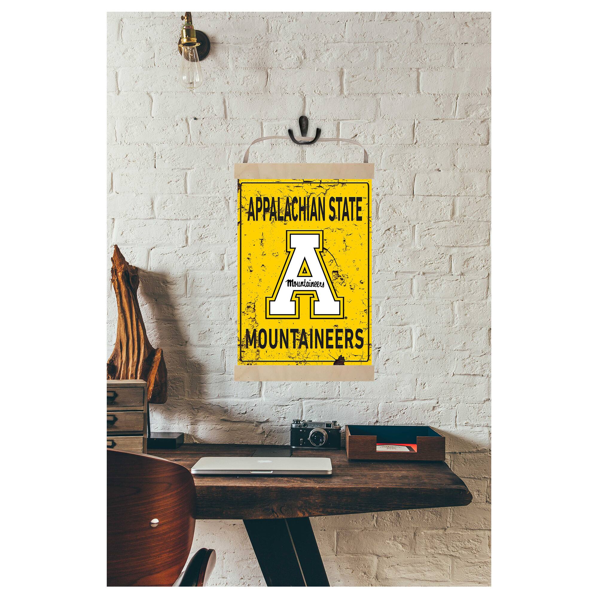 Jardine Appalachian State Mountaineers Faux Rust Banner Sign Black ...