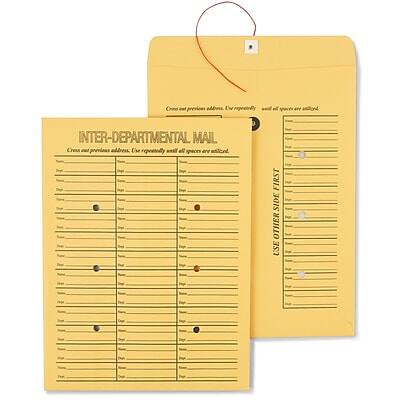 Staples Button & String Inter Departmental Kraft Envelopes, 10" x 13 ...
