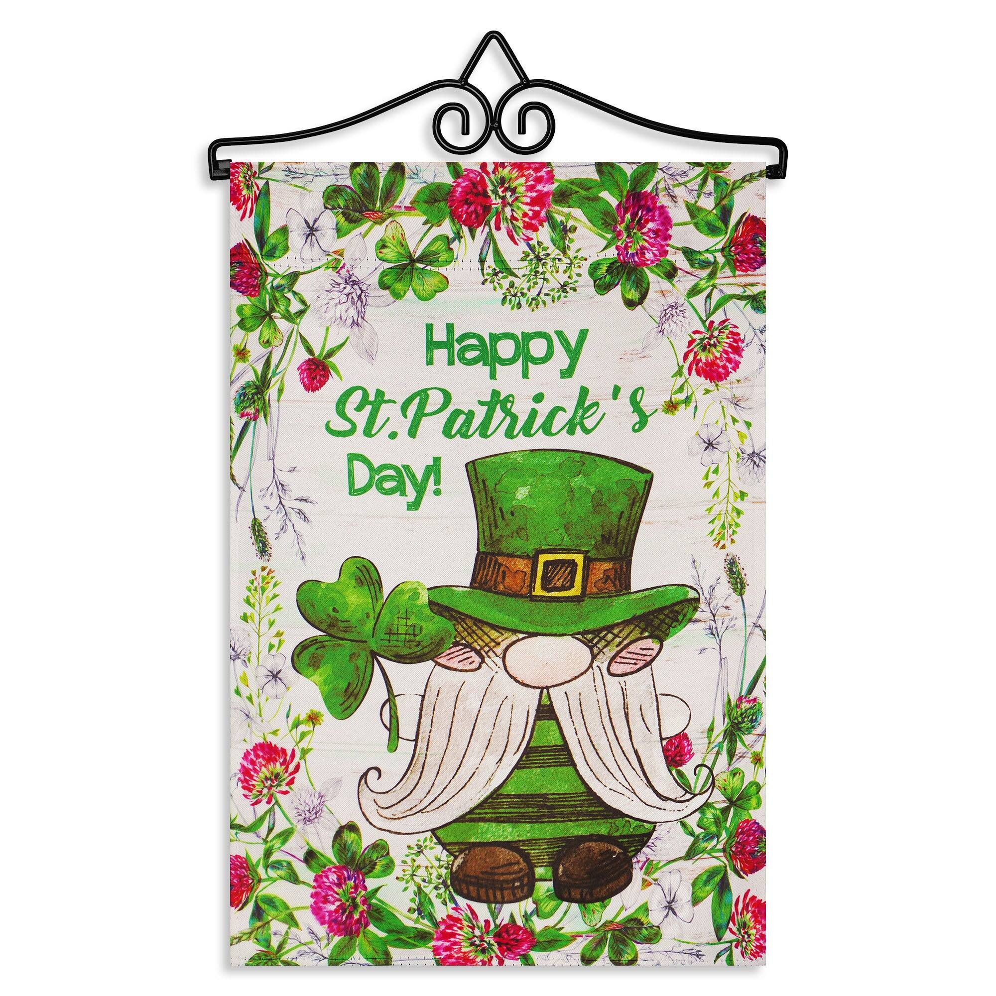 G128 Garden Flag Hanger 14.2 in with 12 x 18 in Double Sided Blockout ...