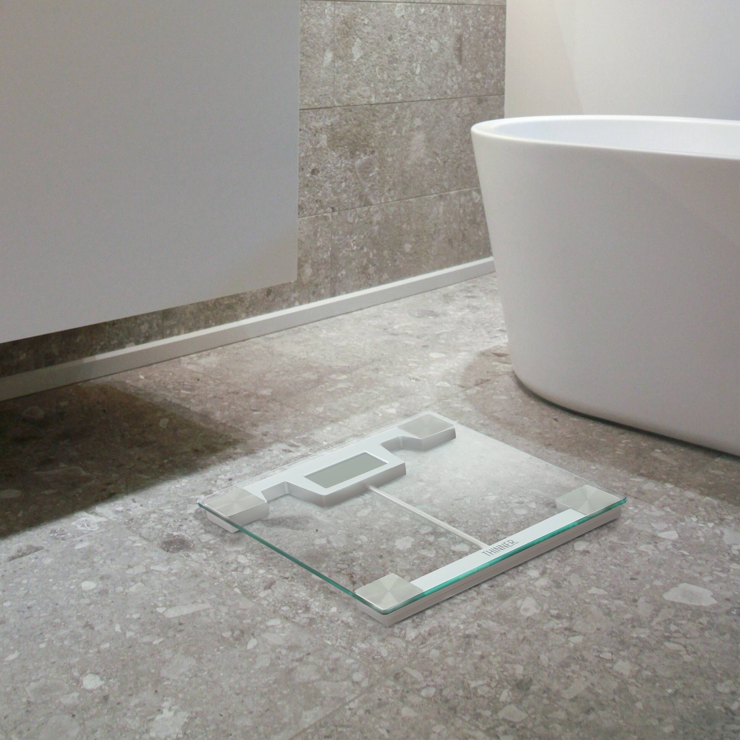 Conair Thinner Digital Glass Weight Scale in Silver Clear 310123433M ...