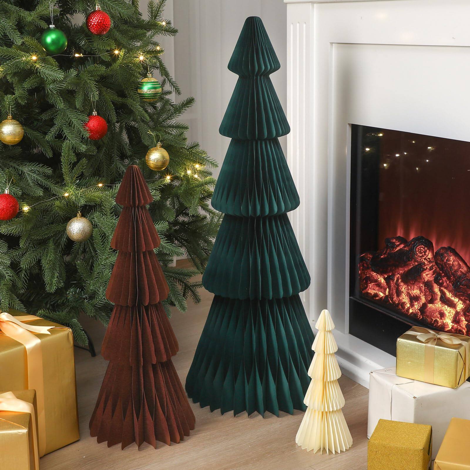 TECH SAFARI - Christmas Paper Trees 3d Xmas Table Ornament Folding Tree ...