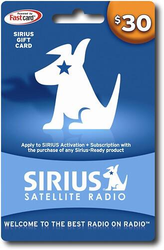 Best Buy: SIRIUS $30 Gift Card for SIRIUS Satellite Radio .COM SIRIU