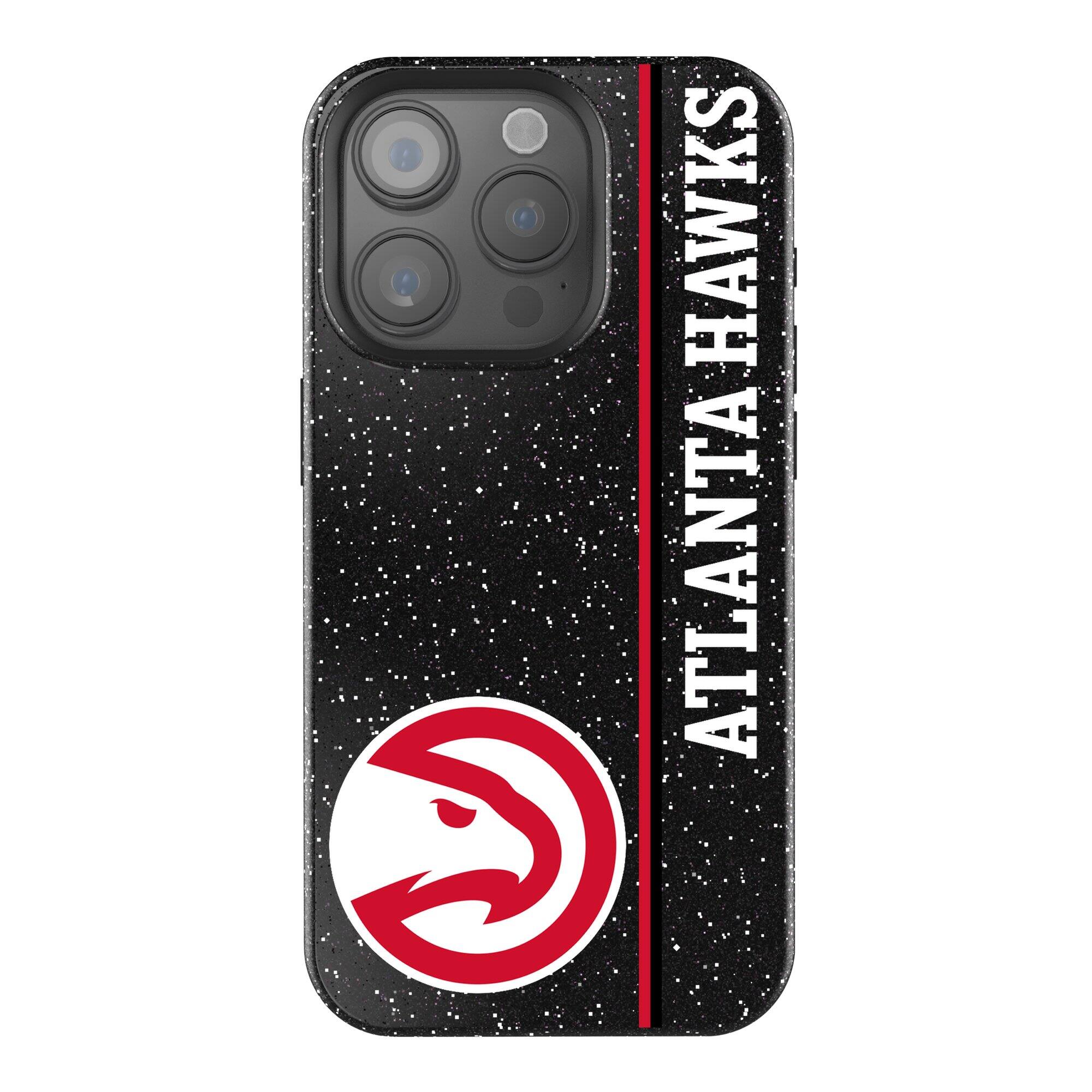 Keyscaper NBA Atlanta Hawks Sidebar Bling iPhone Case 14 Pro Max Black ...