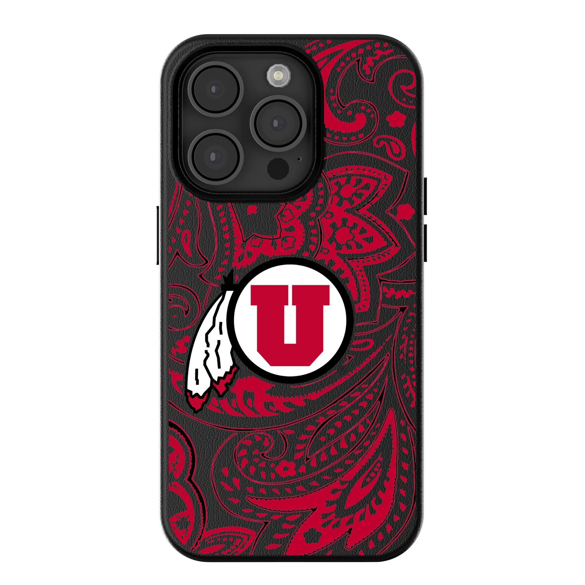Keyscaper NCAA Utah Utes Paisley iPhone Magnetic Bump Case 16 Plus ...