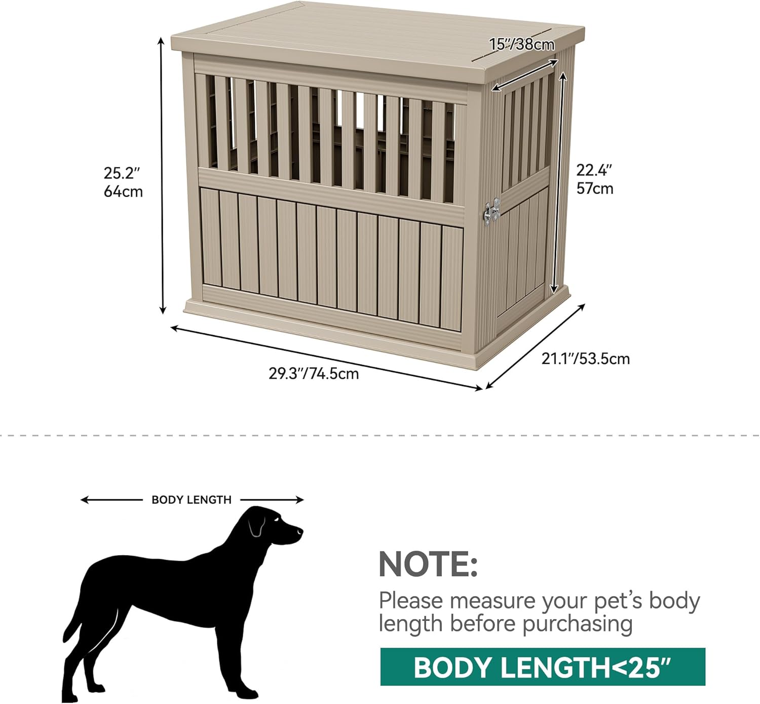 Decksplore Plastic Dog Crate, Furniture Style Nightstand & Side Table ...